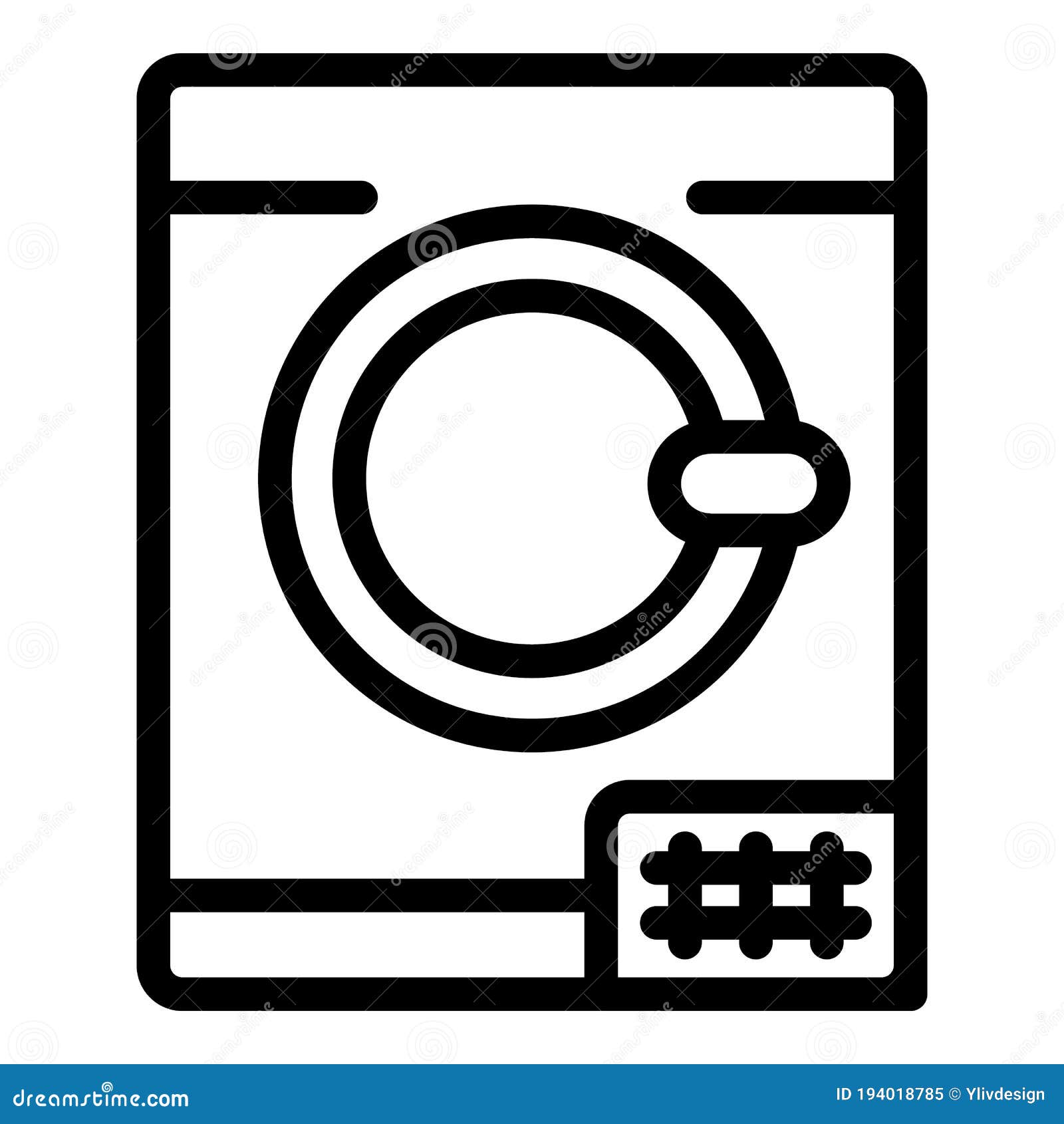 Dryer Machine Icon, Outline Style Stock Vector - Illustration of ...
