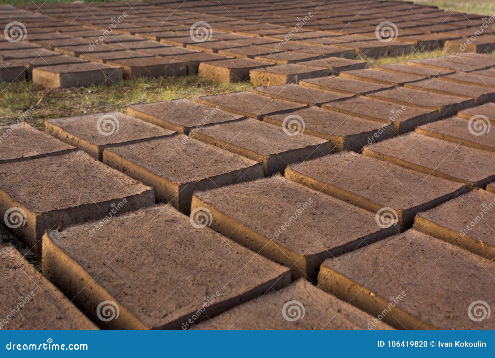 Drying adobe bricks stock photo. Image of south, adobe - 106419820