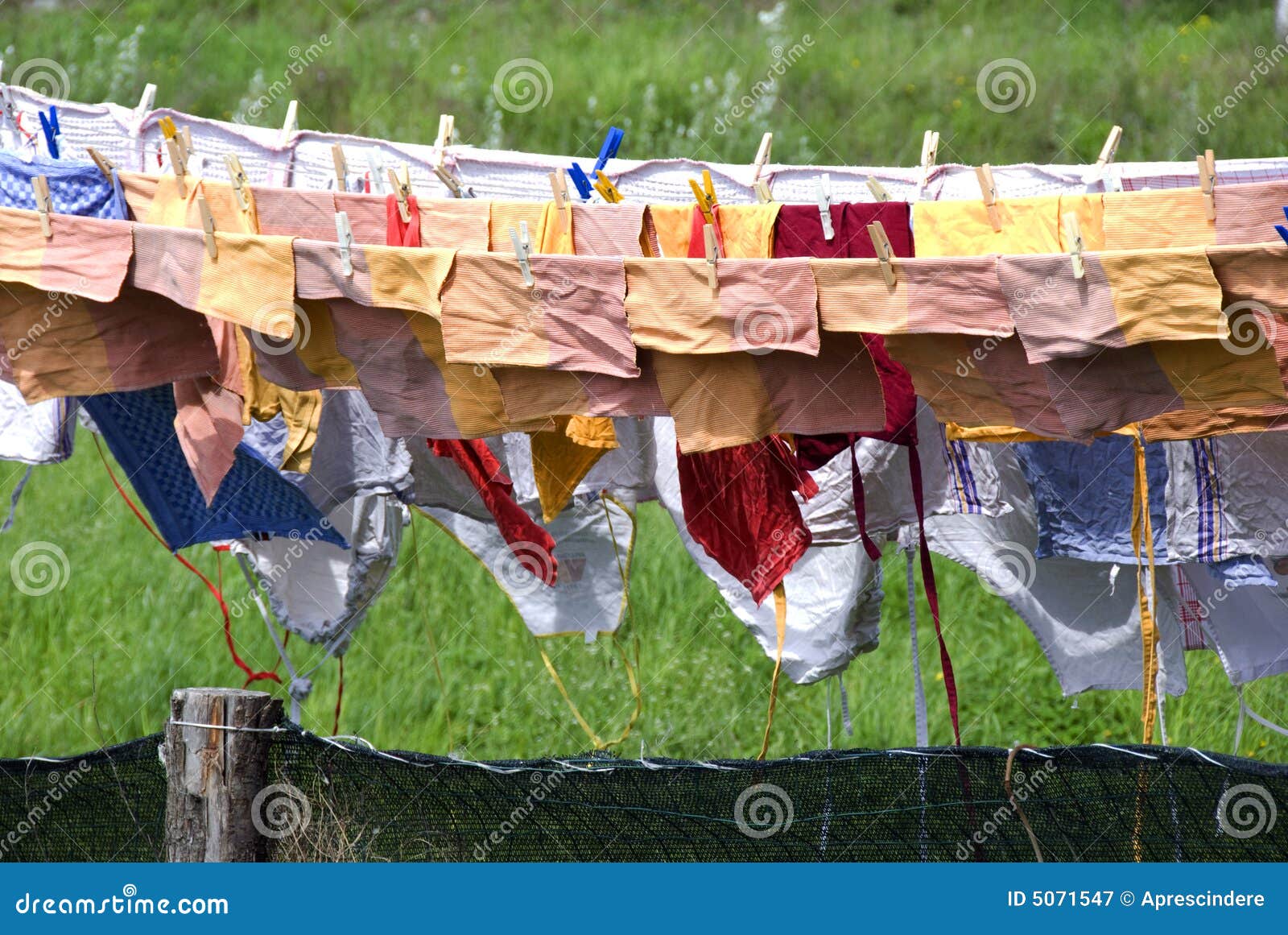 Drying clothes stock image. Image of color, colored, apparel - 5071547