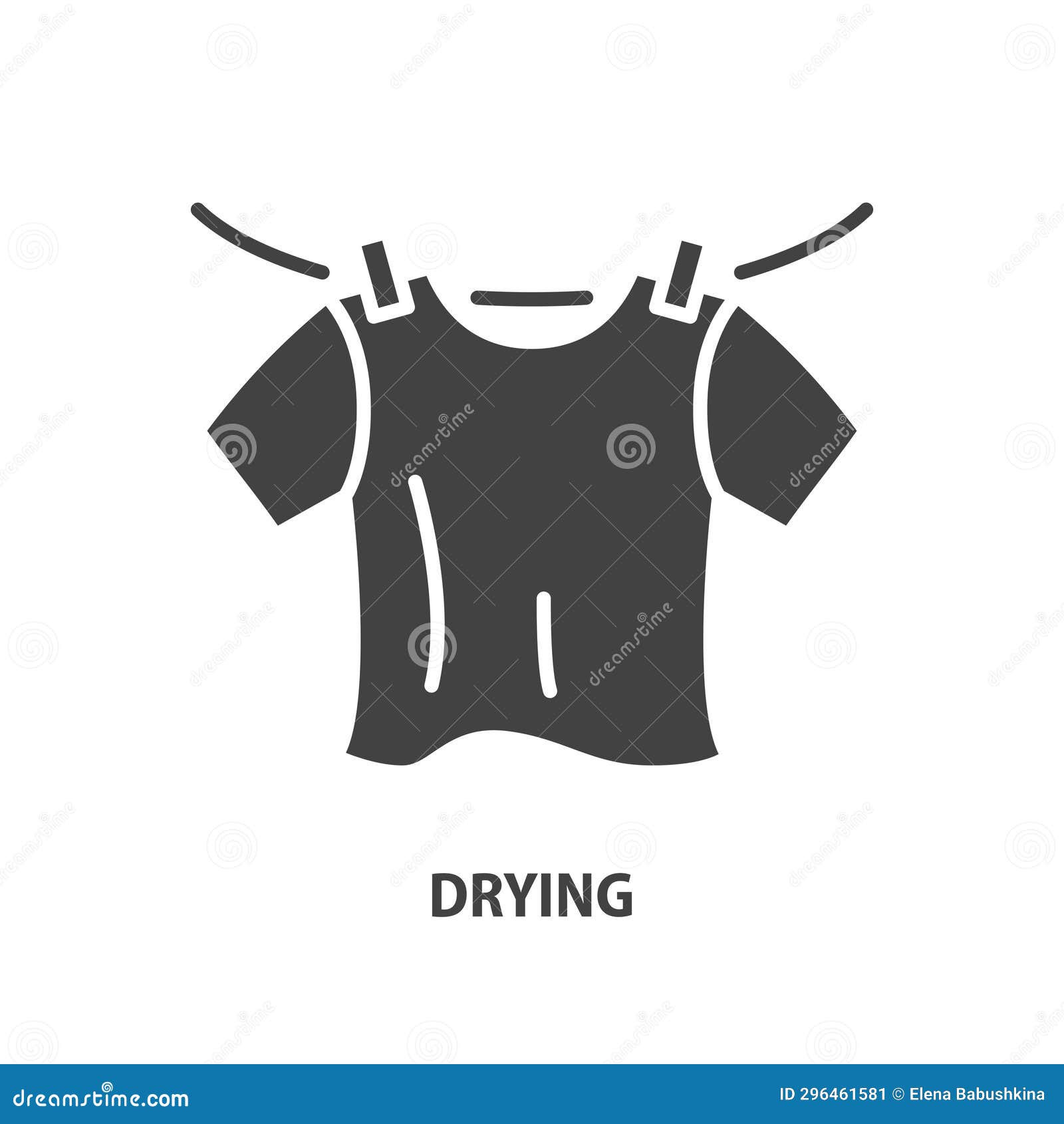 Drying Clothes Glyph Icon. Vector Illustration Stock Vector ...