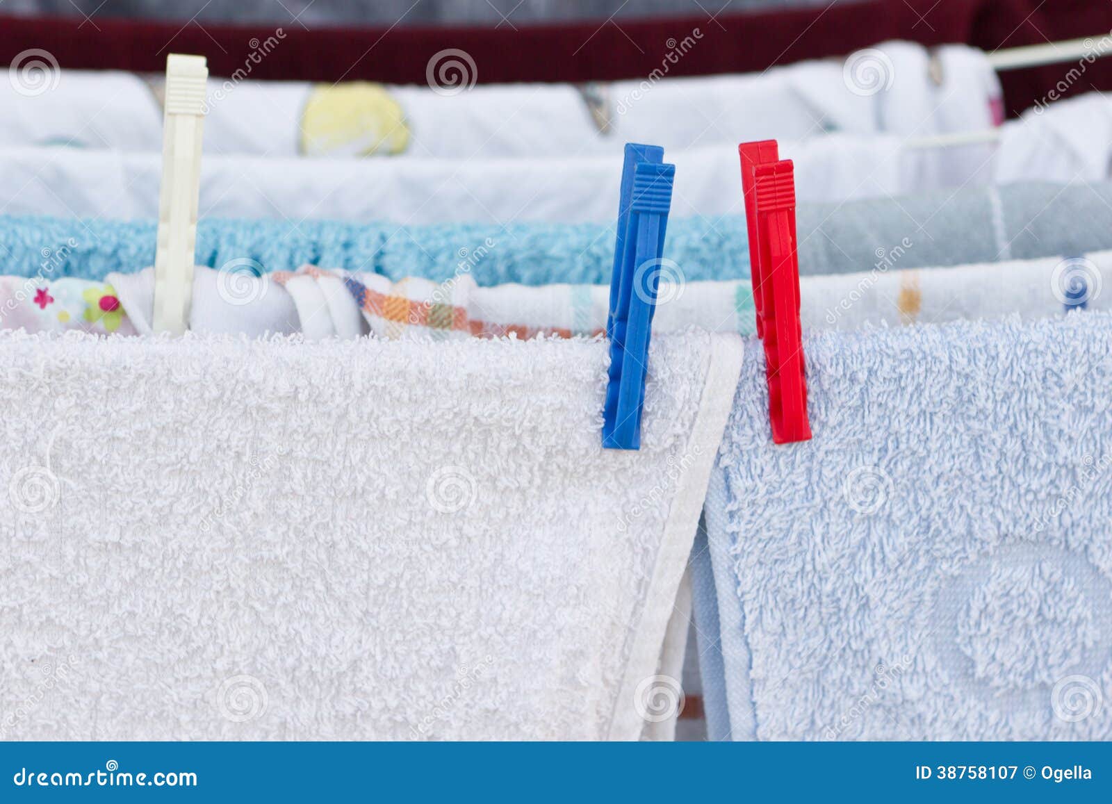 Drying Clothes after Laundry Stock Image - Image of clean, line: 38758107