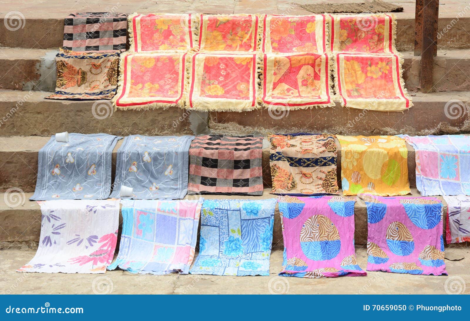 Drying Clothes on Street in Varanasi, India Stock Photo - Image of ...
