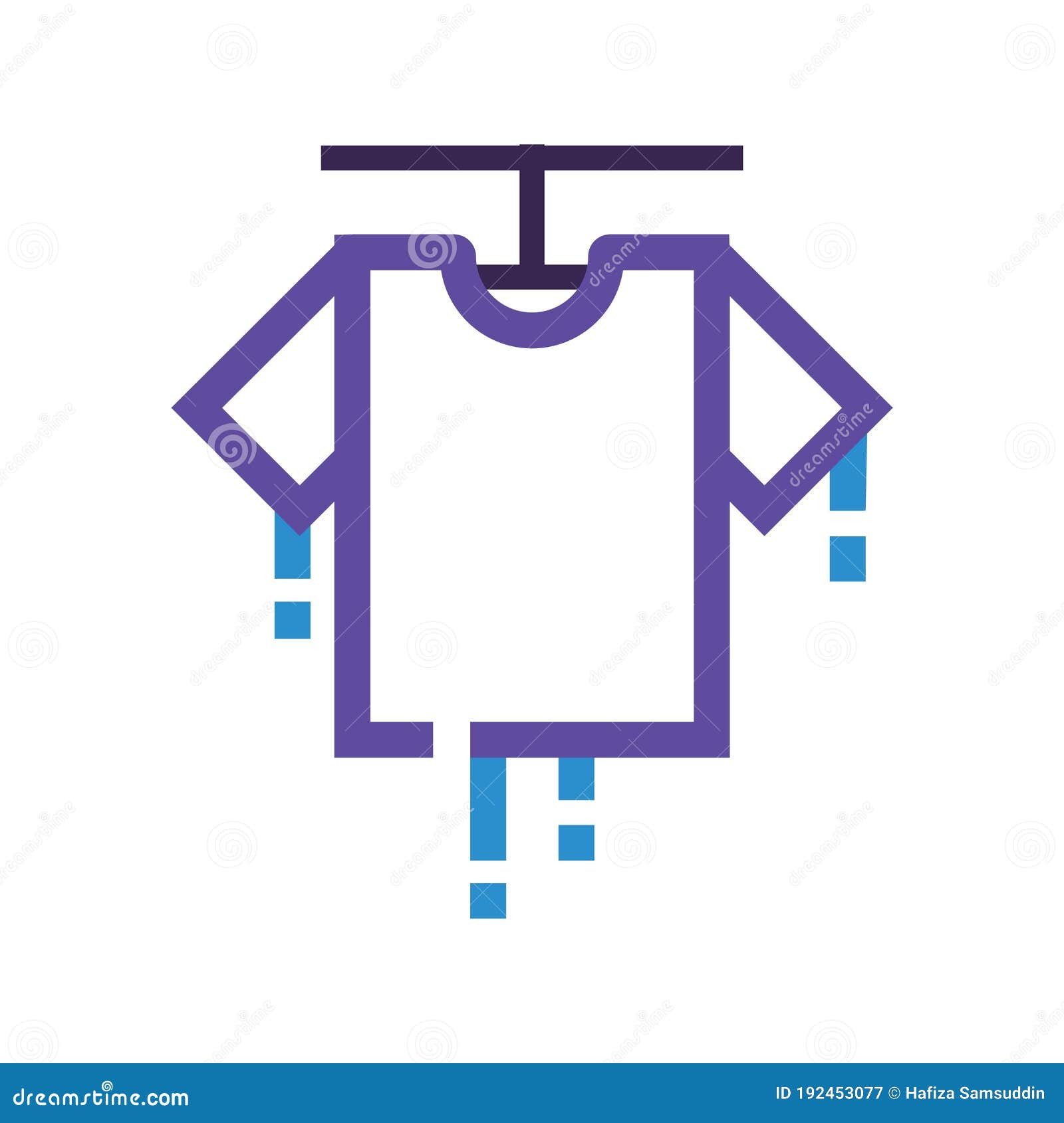 Drying Clothes. Vector Illustration Decorative Design Stock Vector ...