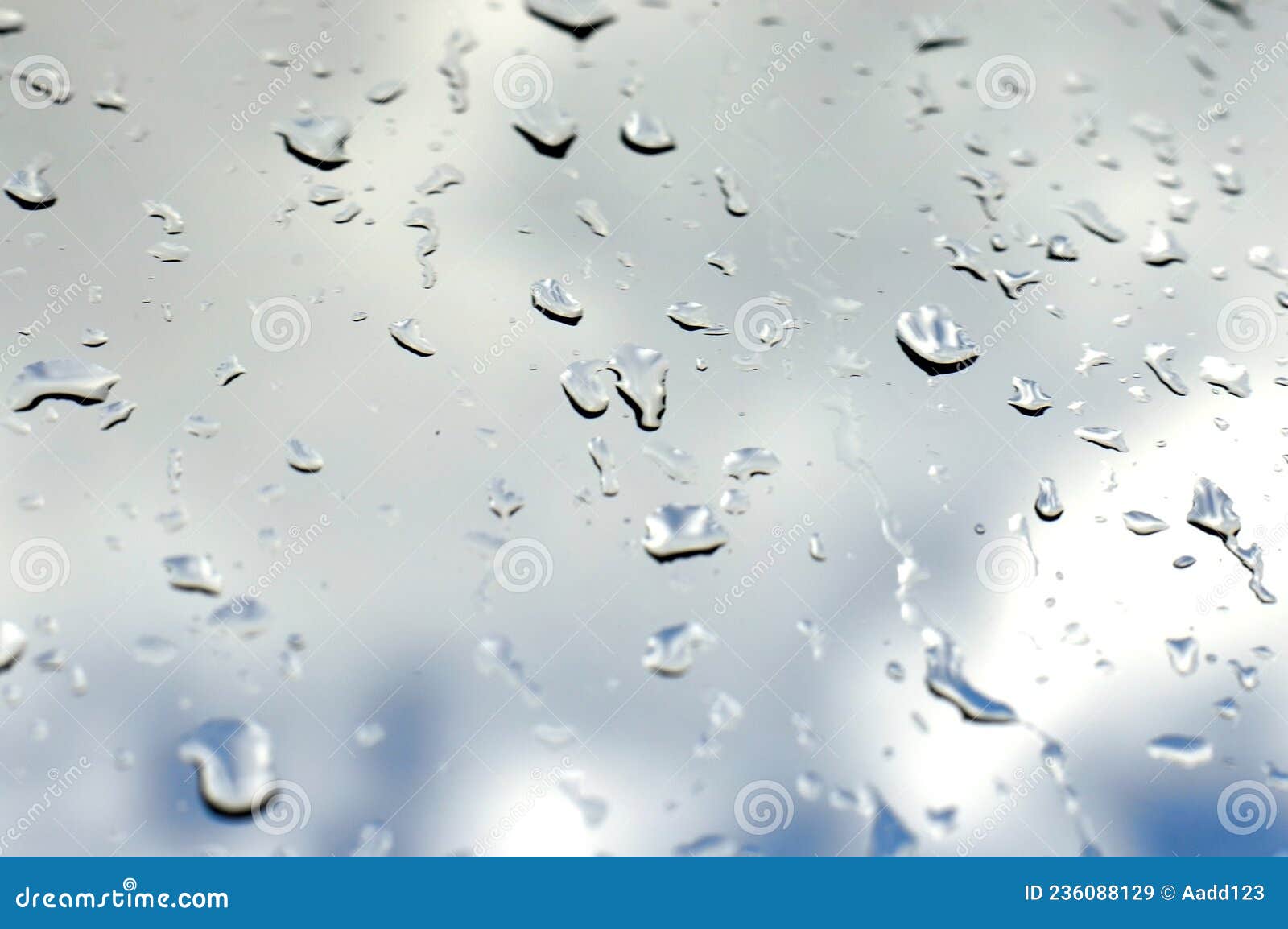 Drying Drops on the Window Left by the Rain.close Up Stock Image ...
