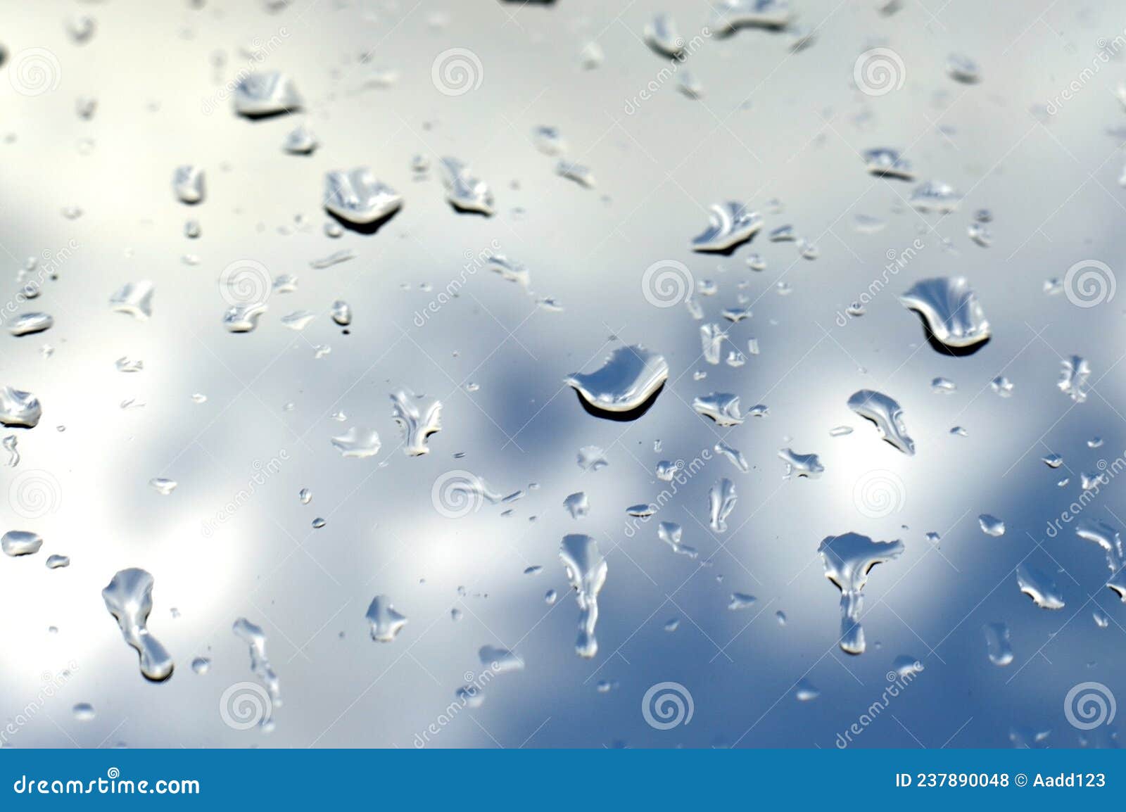 Drying Drops on the Window Left by the Rain.close Up Stock Photo ...