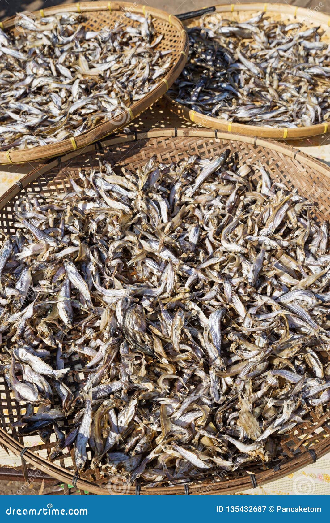 Drying Fish in Laos stock image. Image of dried, fish - 135432687