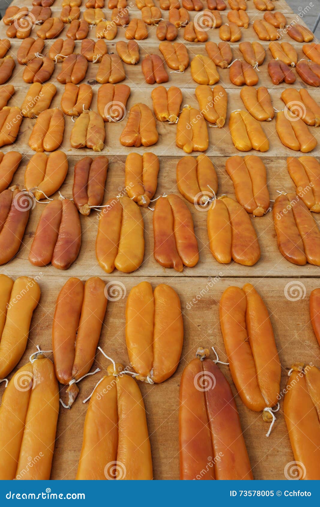 Drying Grey Mullet Roe On Boards Royalty-Free Stock Photography ...