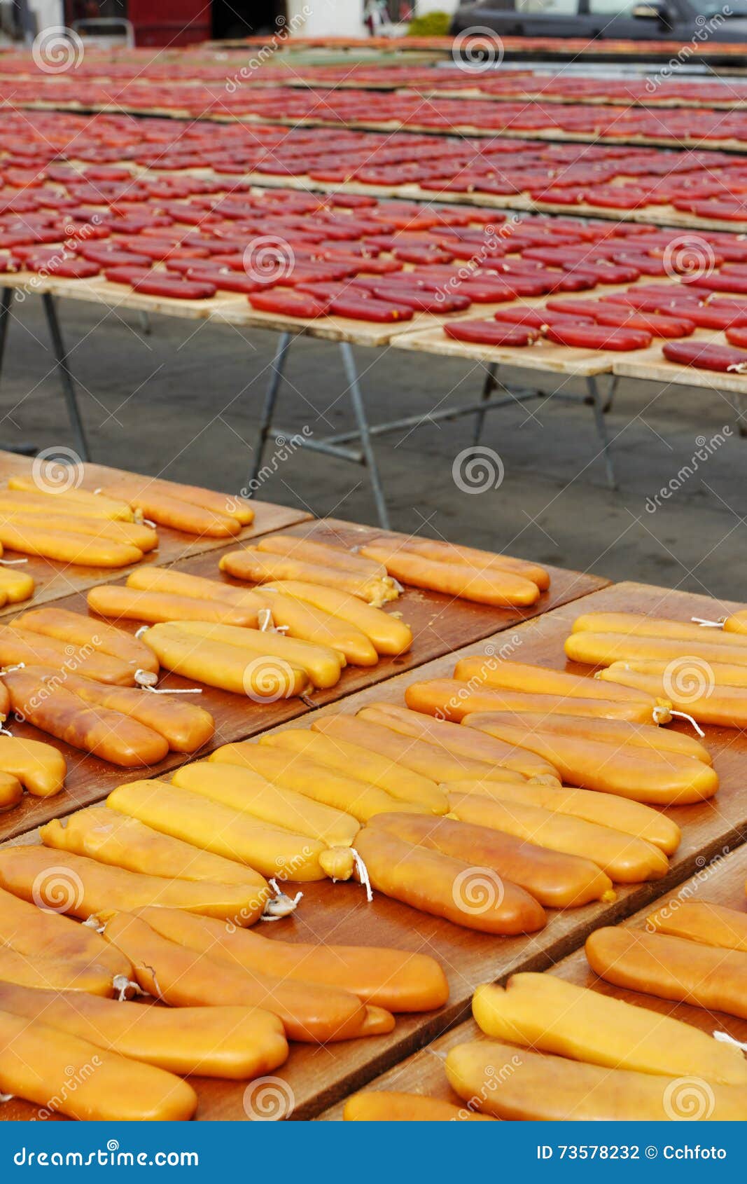 Drying grey mullet roe stock photo. Image of natural - 73578232