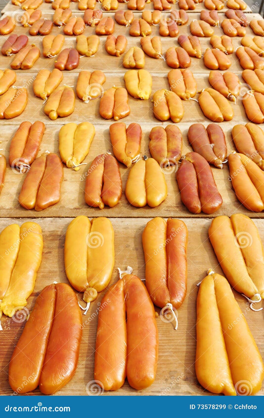 Drying Grey Mullet Roe on Boards Stock Image - Image of delicious ...