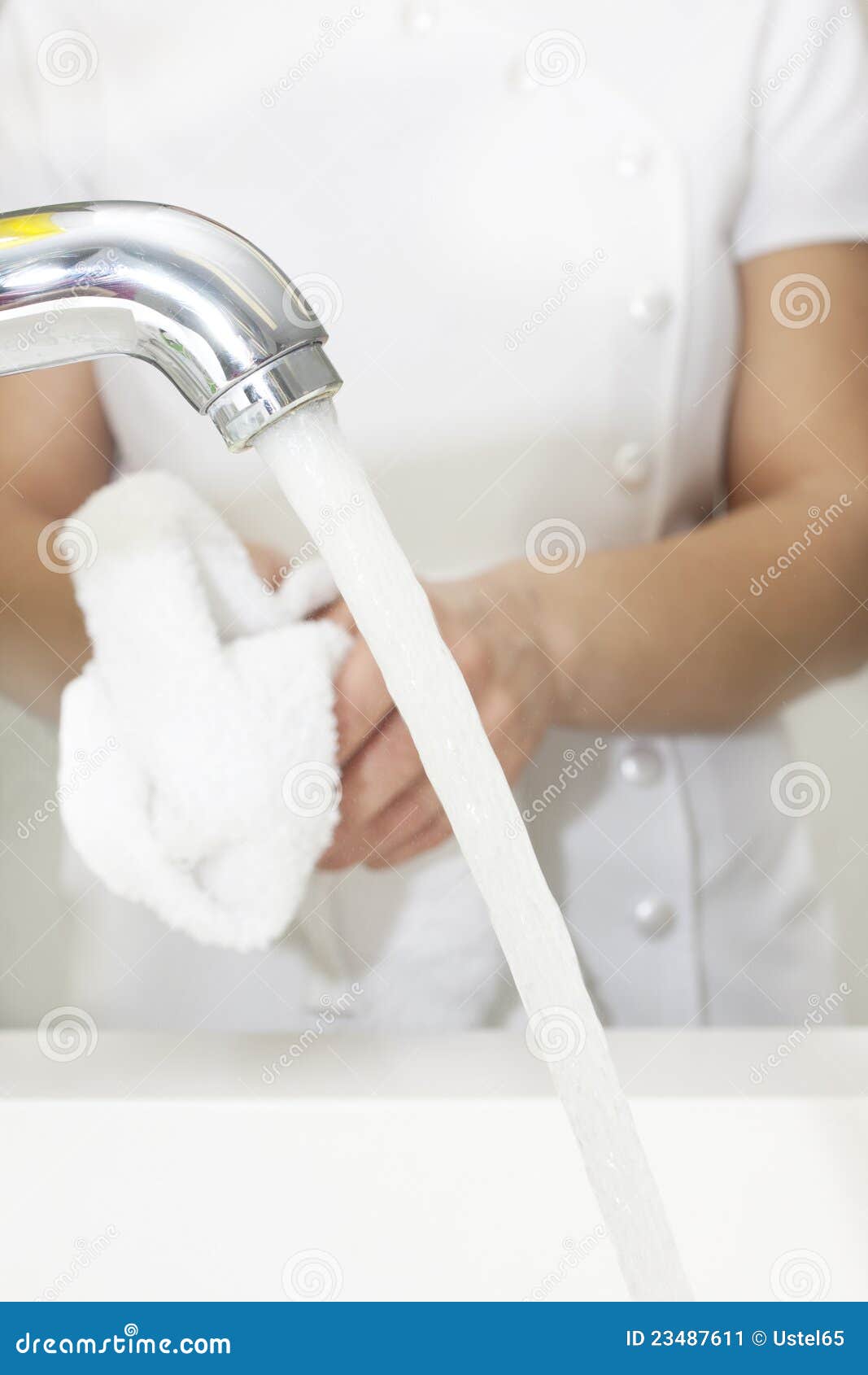 Drying hands stock image. Image of care, cleanse, bathroom - 23487611