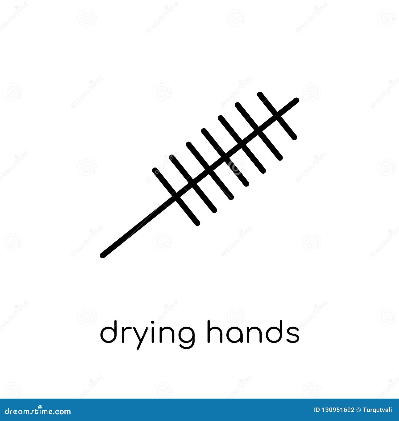 Drying Hands Icon. Trendy Drying Hands Logo Concept On White Background ...