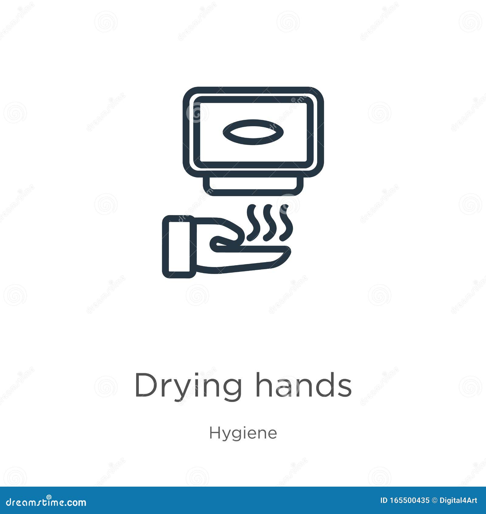 Drying Hands Icon. Trendy Drying Hands Logo Concept On White Background ...