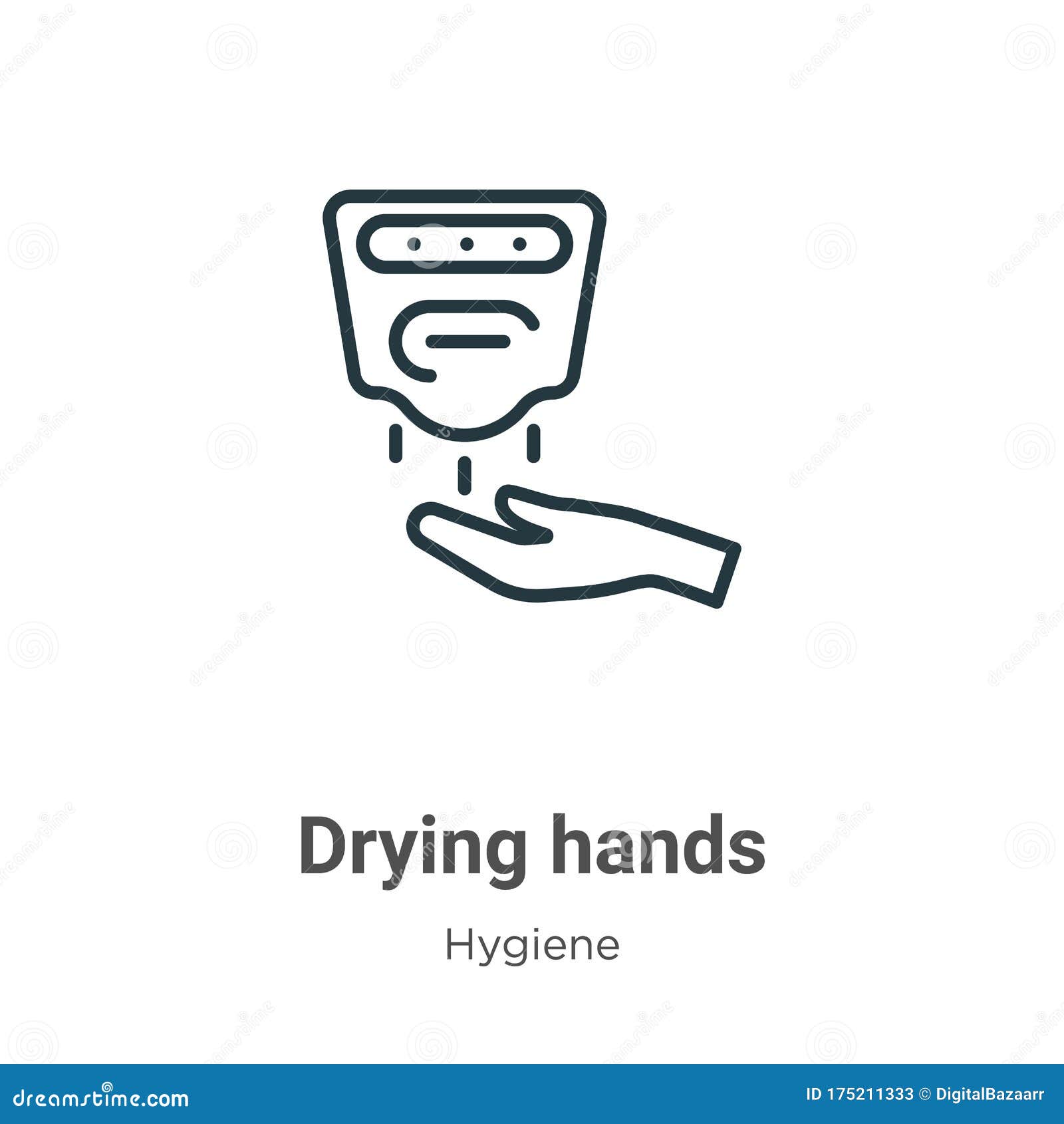 Drying Hands Icon. Trendy Drying Hands Logo Concept On White Background ...