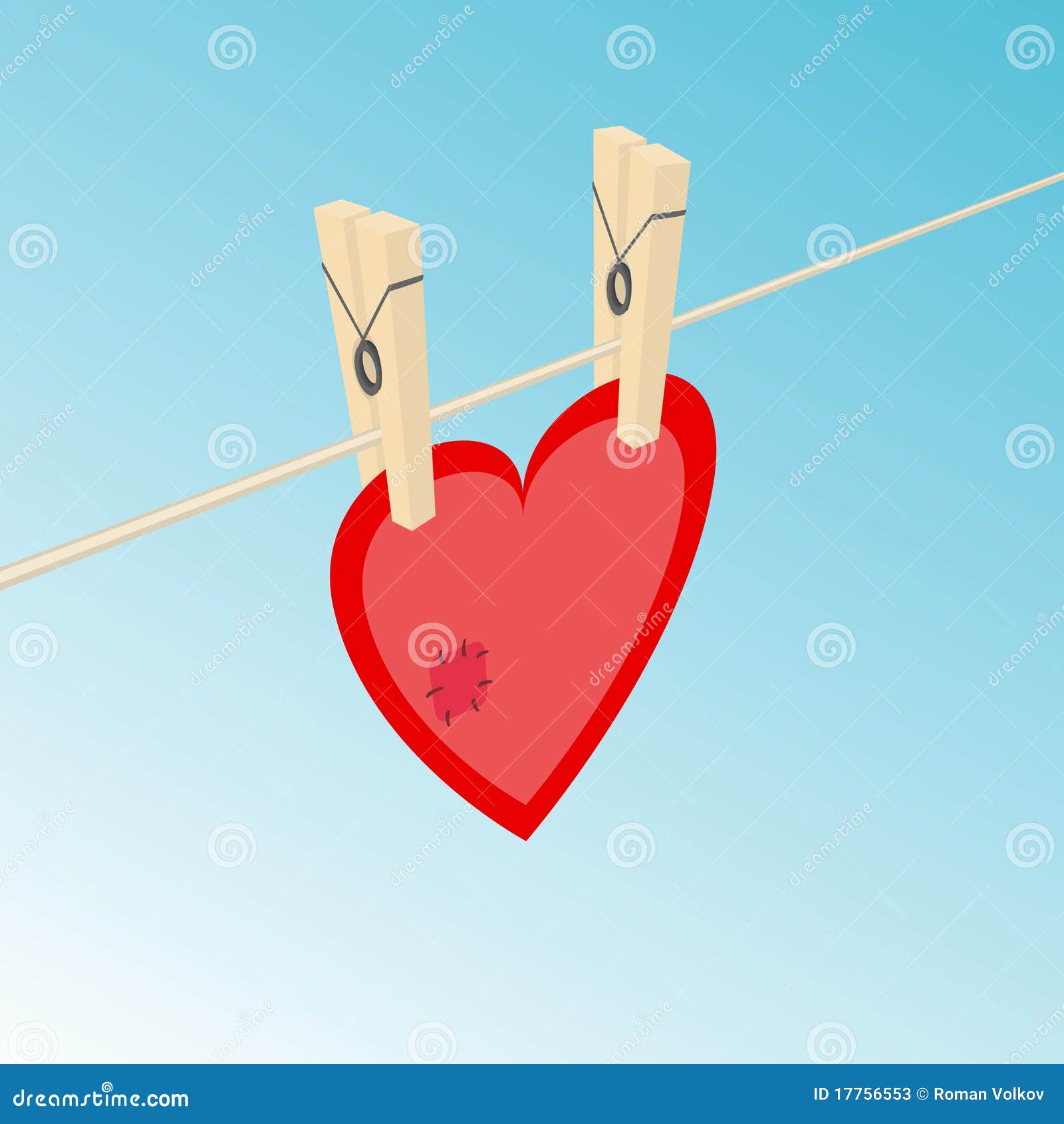 Drying heart stock vector. Illustration of painting, clip - 17756553