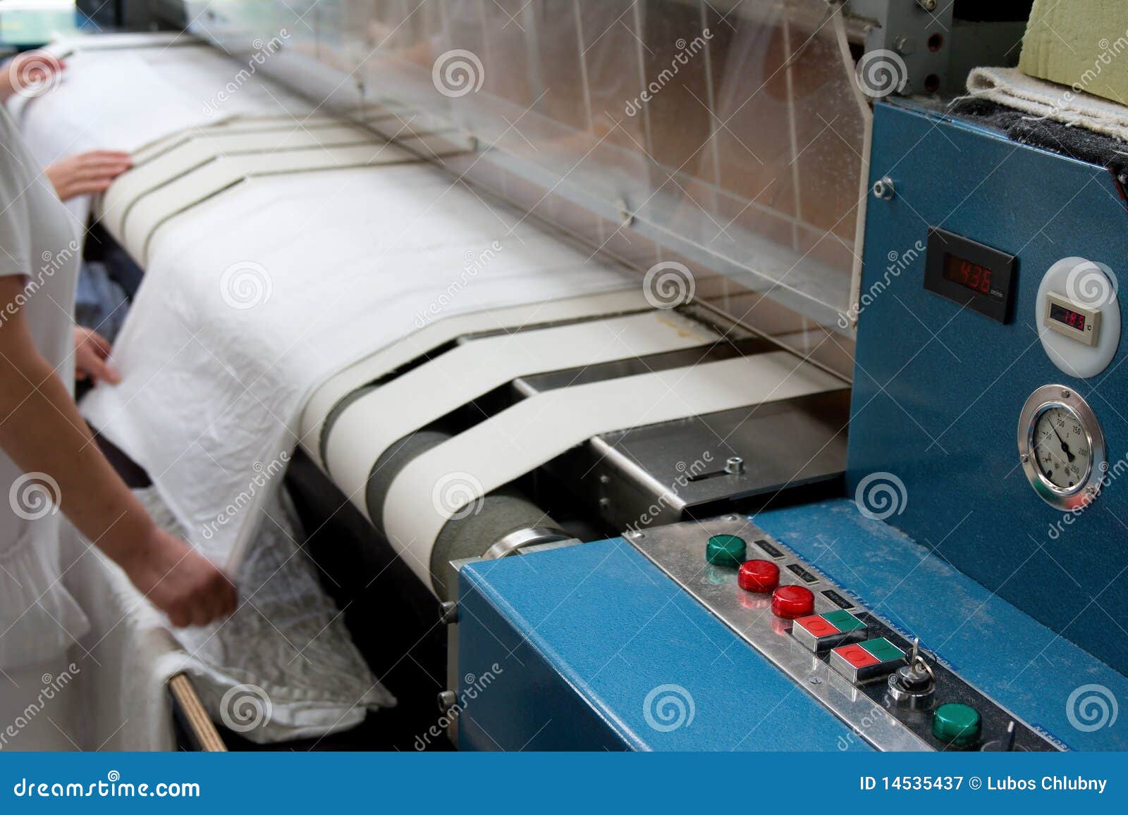 Drying and Ironing Rolling Press Stock Image - Image of laundry, linen ...