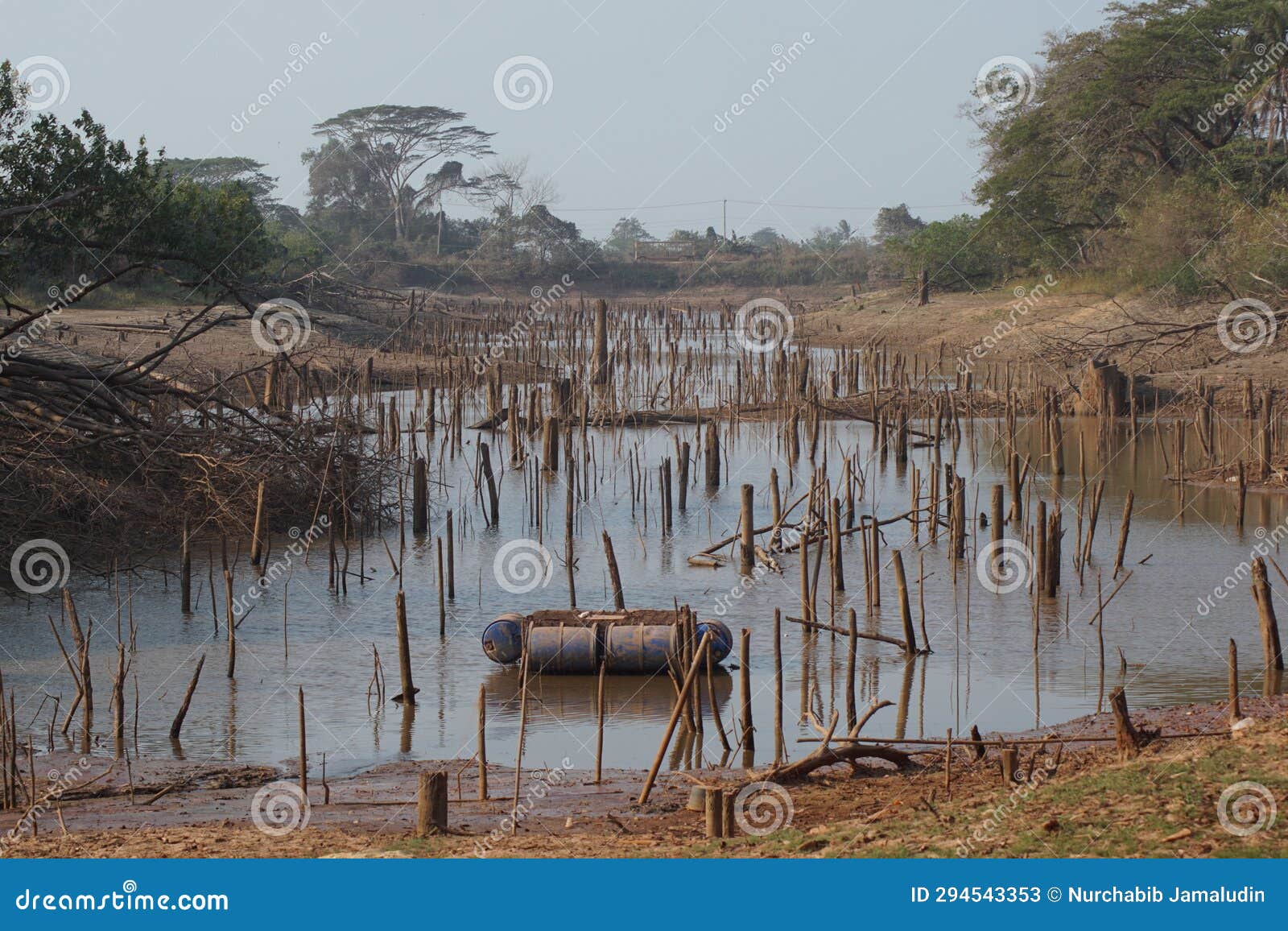 Drying lake stock image. Image of scenery, water, drought - 294543353