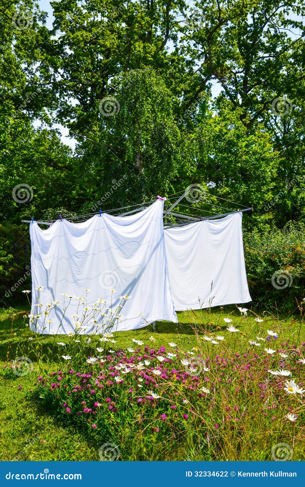 Drying laundry stock photo. Image of clothesline, hanging - 32334622