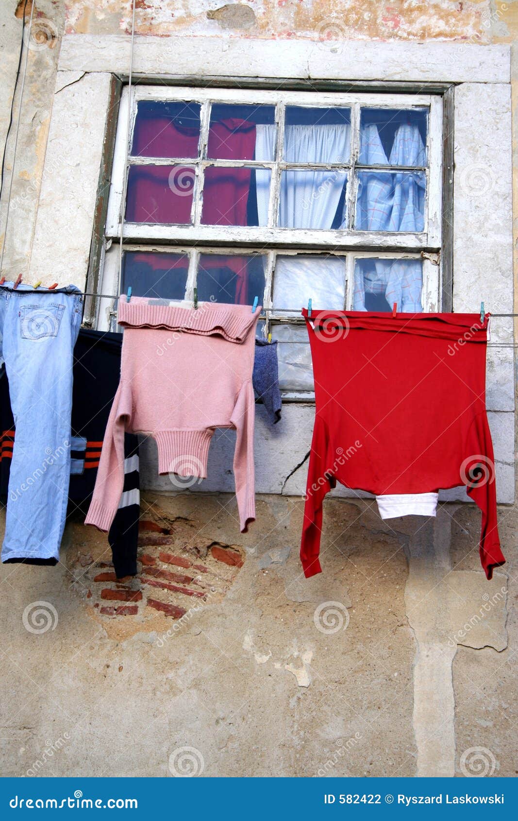 Drying loundry stock photo. Image of cloths, europe, city - 582422