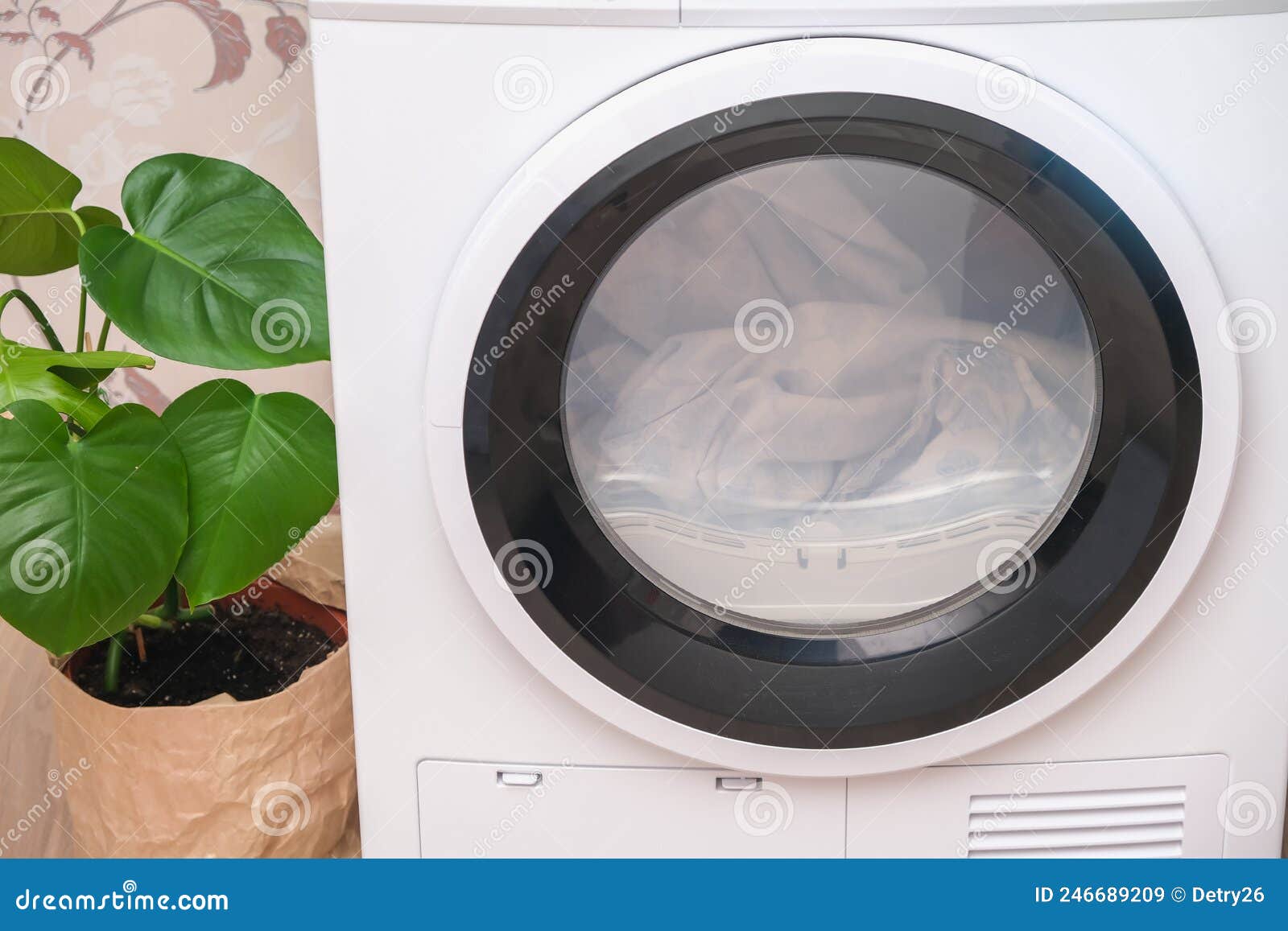 Drying Machine in House for Drying Linen, Clothes, Bed Linen. Dryer ...