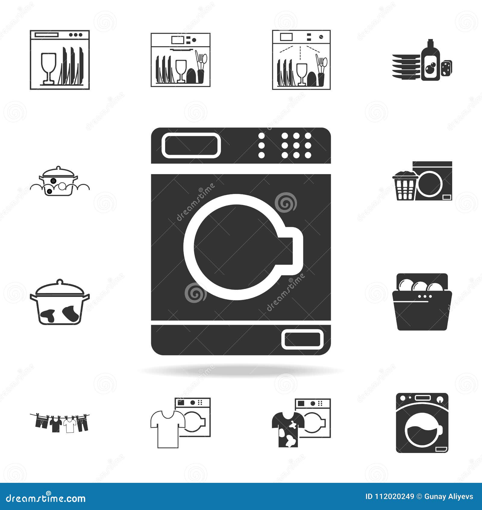 Drying Machine Icon. Detailed Set of Laundry Icons. Premium Quality ...