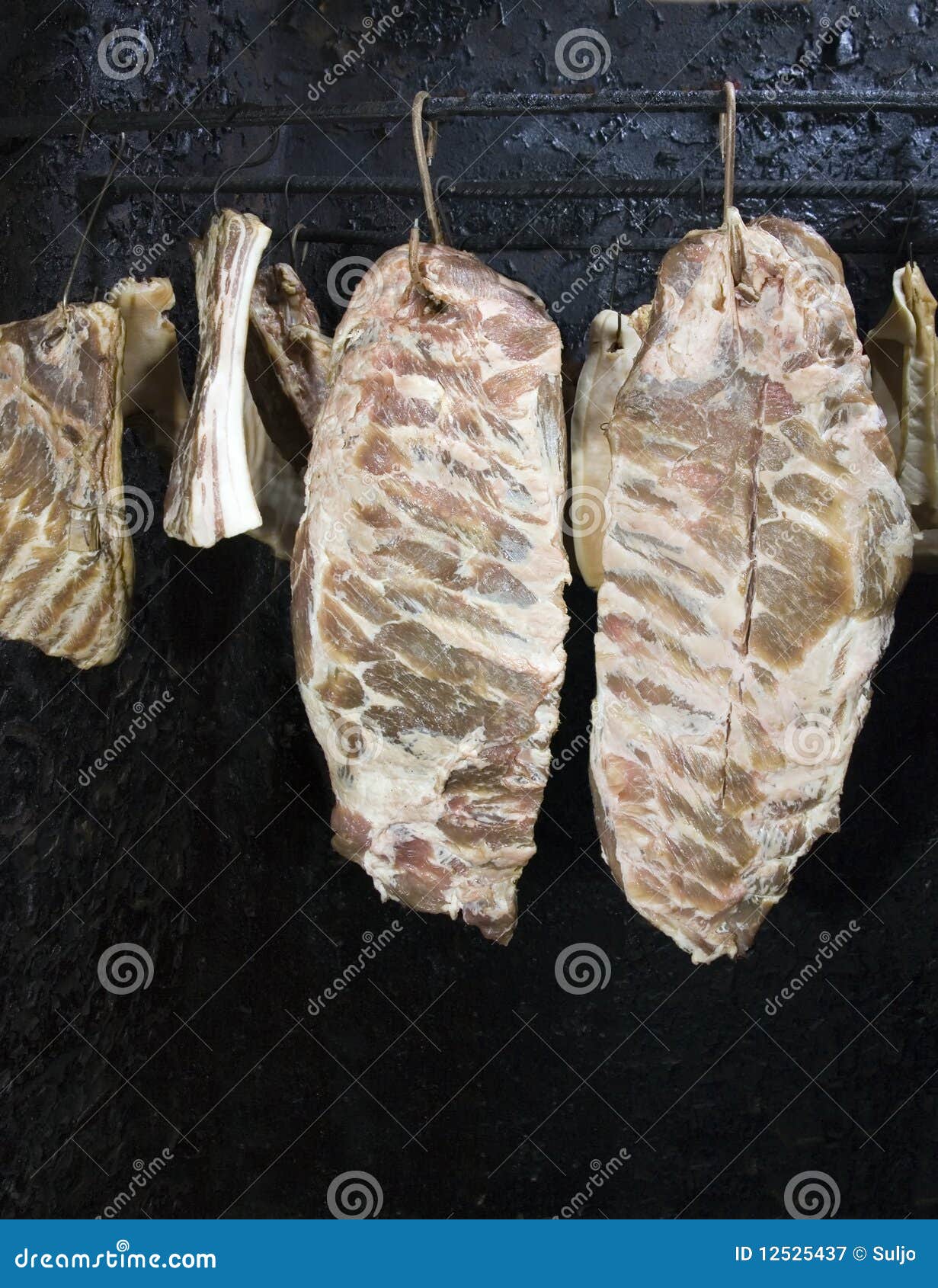 Drying meat stock image. Image of meal, isolated, delicious - 12525437
