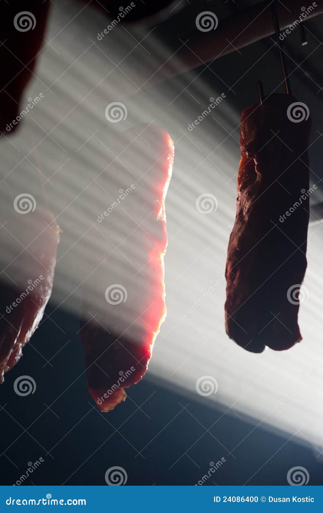 Drying meat to smoke stock photo. Image of product, smokehouse - 24086400