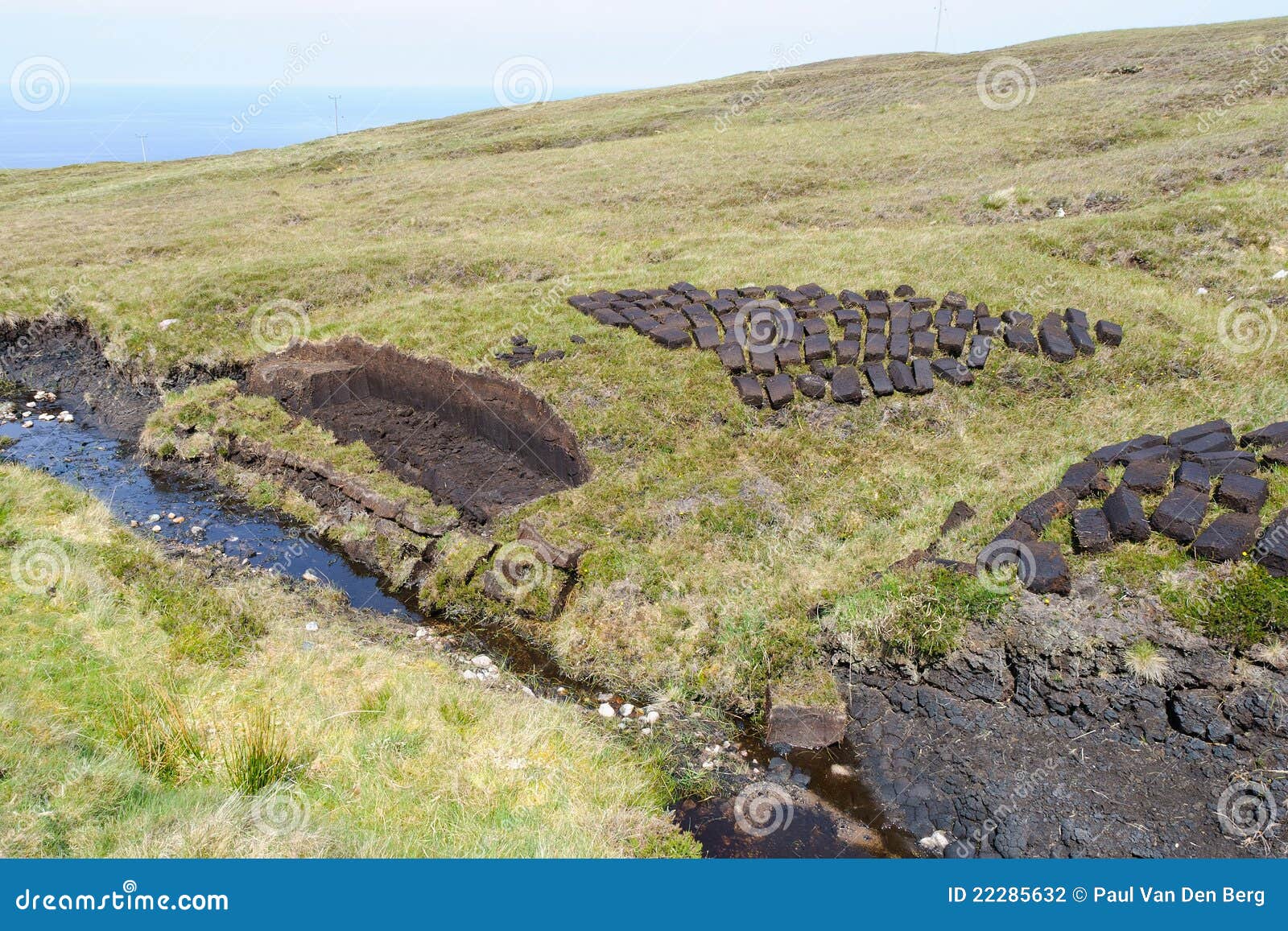 Drying peat stock photo. Image of highland, marsh, fossil - 22285632