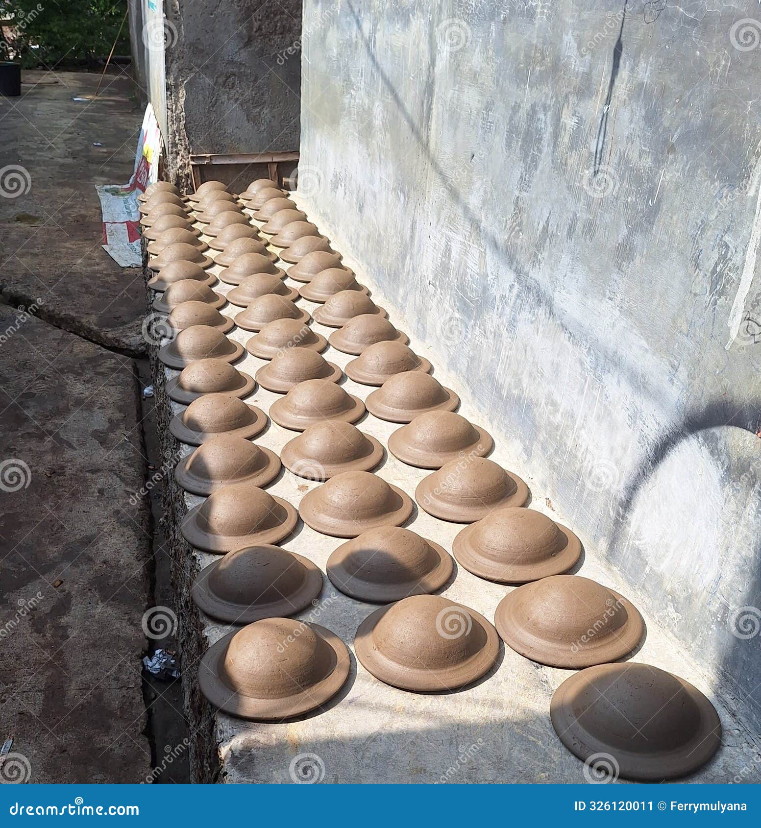 Drying of Pottery Handicrafts Stock Image - Image of drying, rock ...