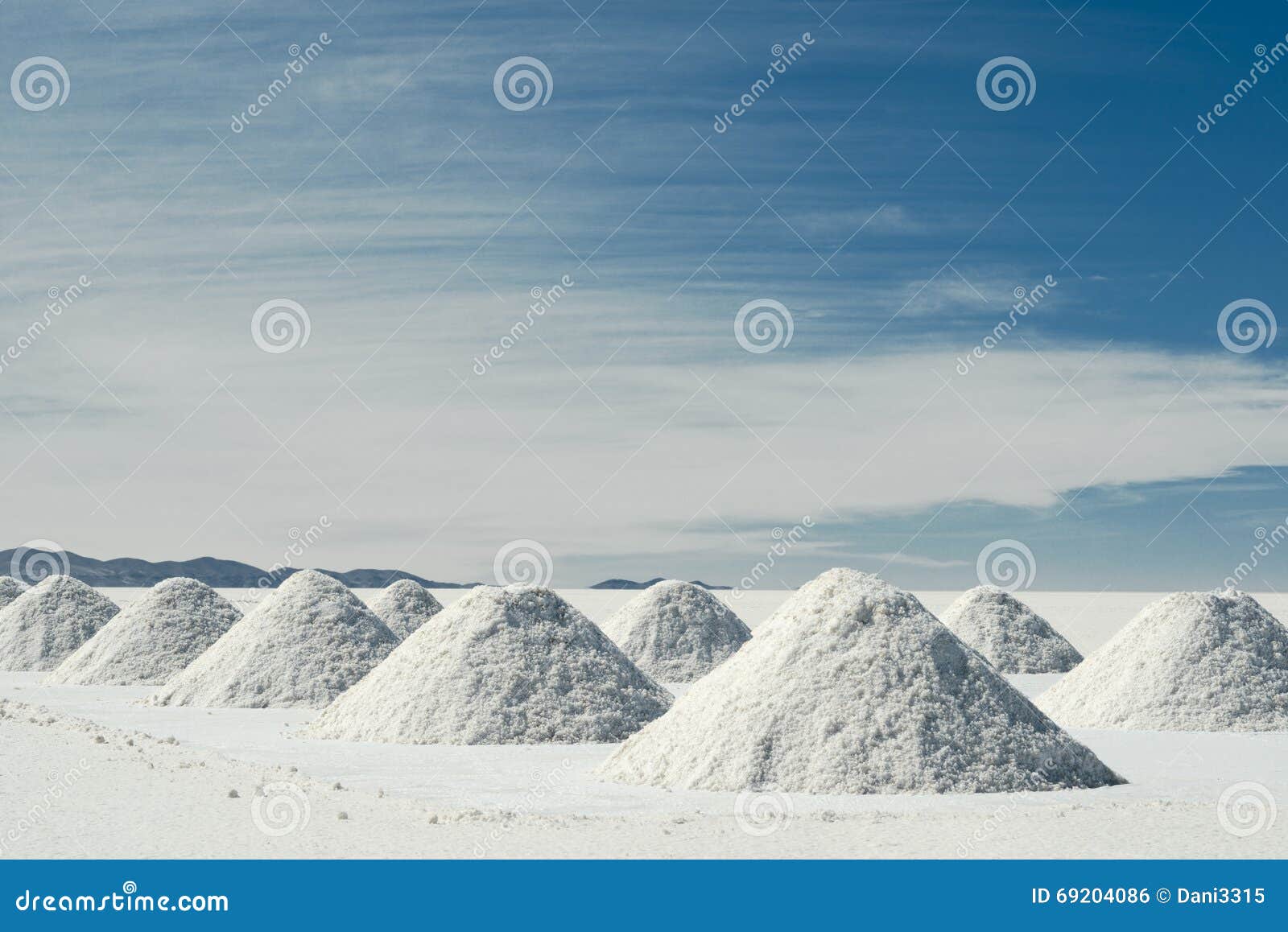 Drying Salt Piles at Salar De Uyuni Stock Photo - Image of nature ...