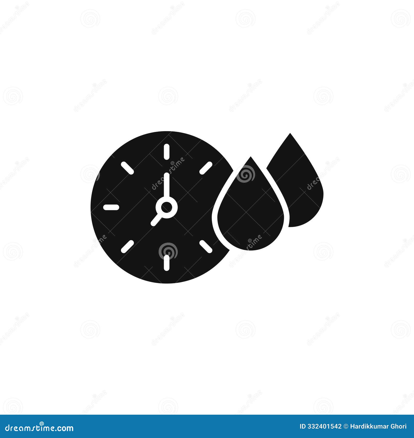 Drying Time Icon Symbol on White Background Stock Vector - Illustration ...