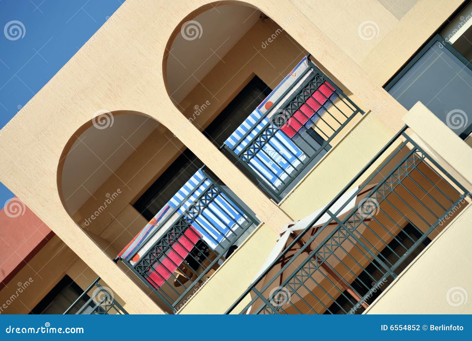 Drying Towels in Balcony stock photo. Image of design - 6554852
