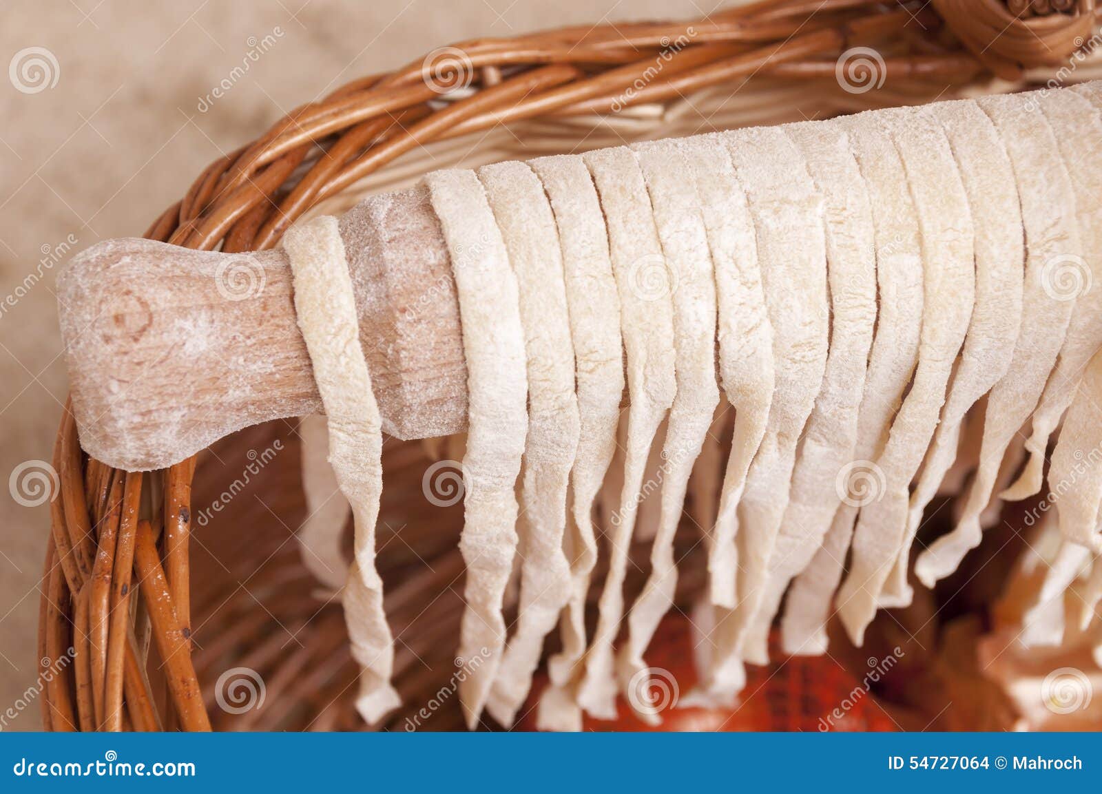 Drying Traditional Homemade Pasta Stock Photo - Image of lunch, fresh ...