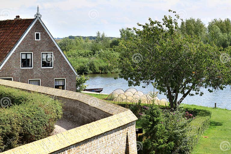Drying Traps Along a Dutch Lake Stock Image - Image of nets, dutch ...