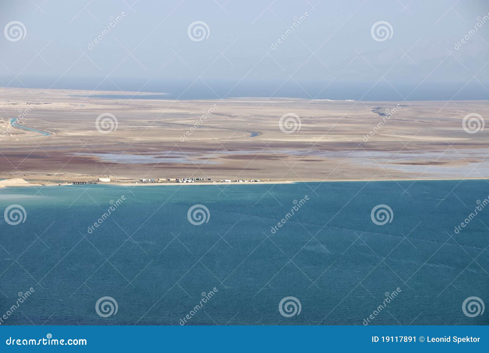 Drying up of Dead Sea. stock image. Image of azure, scenic - 19117891