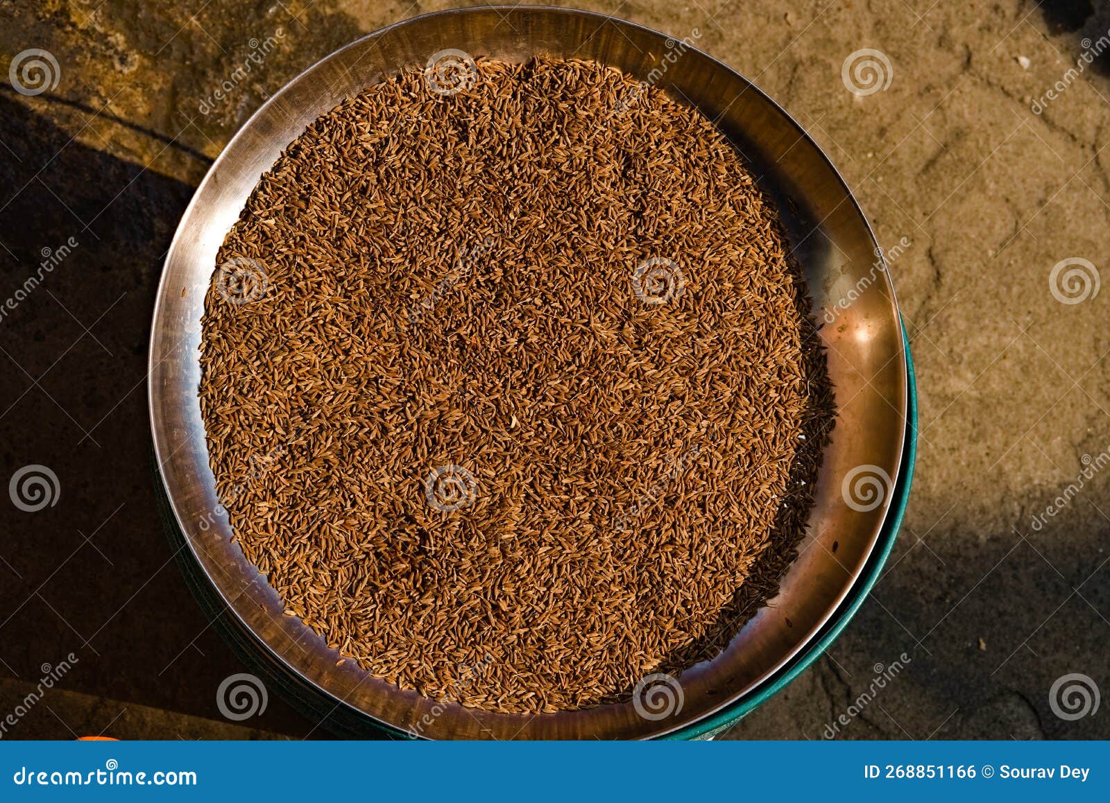Drying of Whole Cumin Seeds in the Sun Rays in India Stock Photo ...