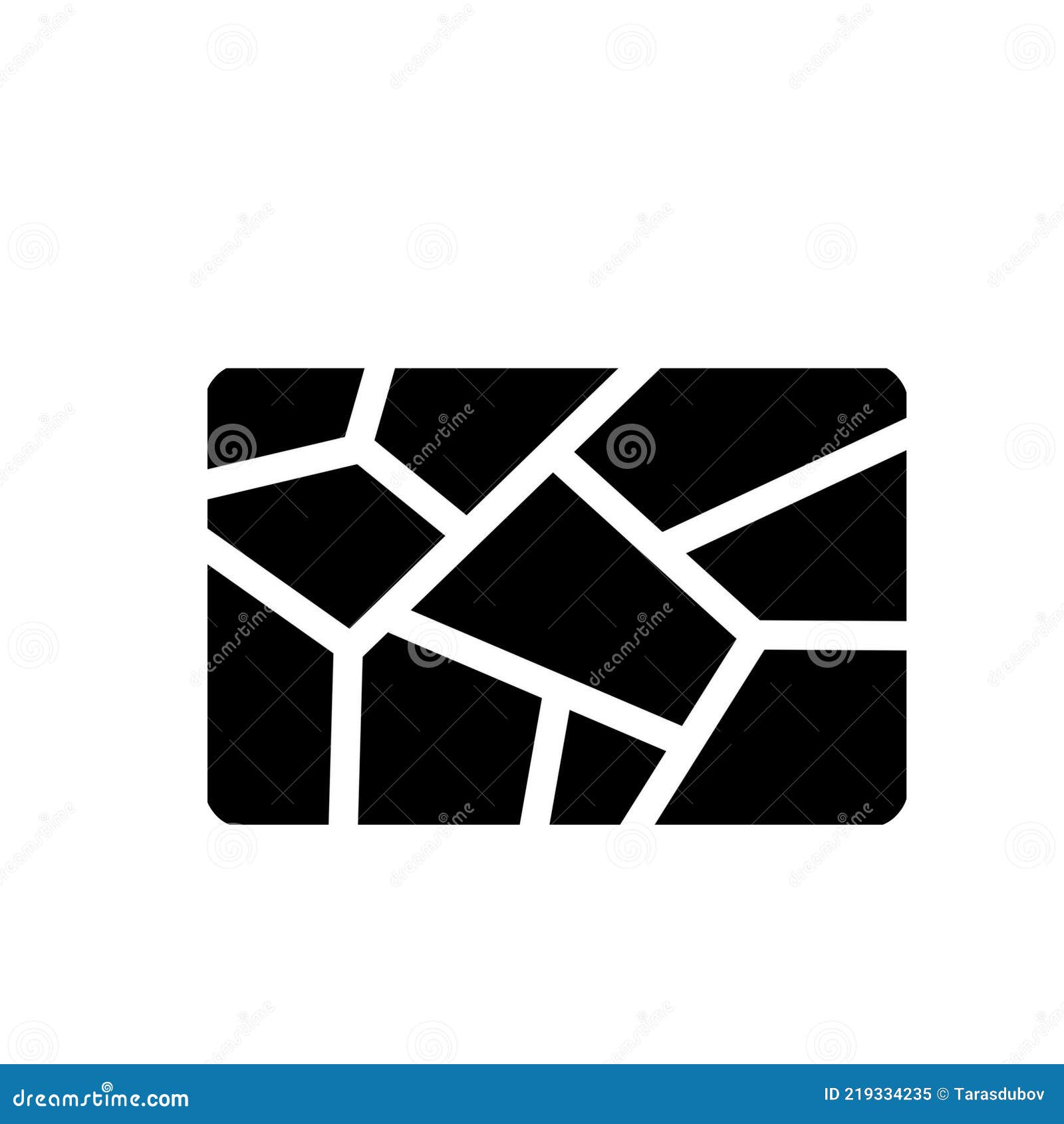 Dryness Icon. Crack in Ground. Broken Rectangular Surface Stock Vector ...