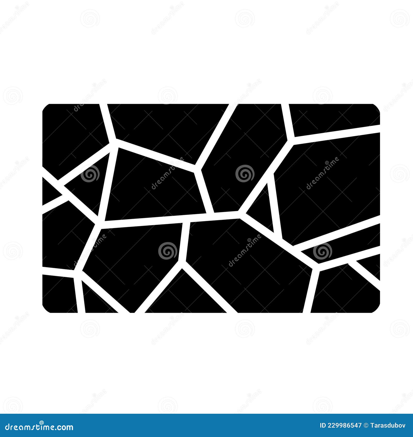 Dryness Icon. Crack in Ground. Broken Rectangular Surface Stock Vector ...