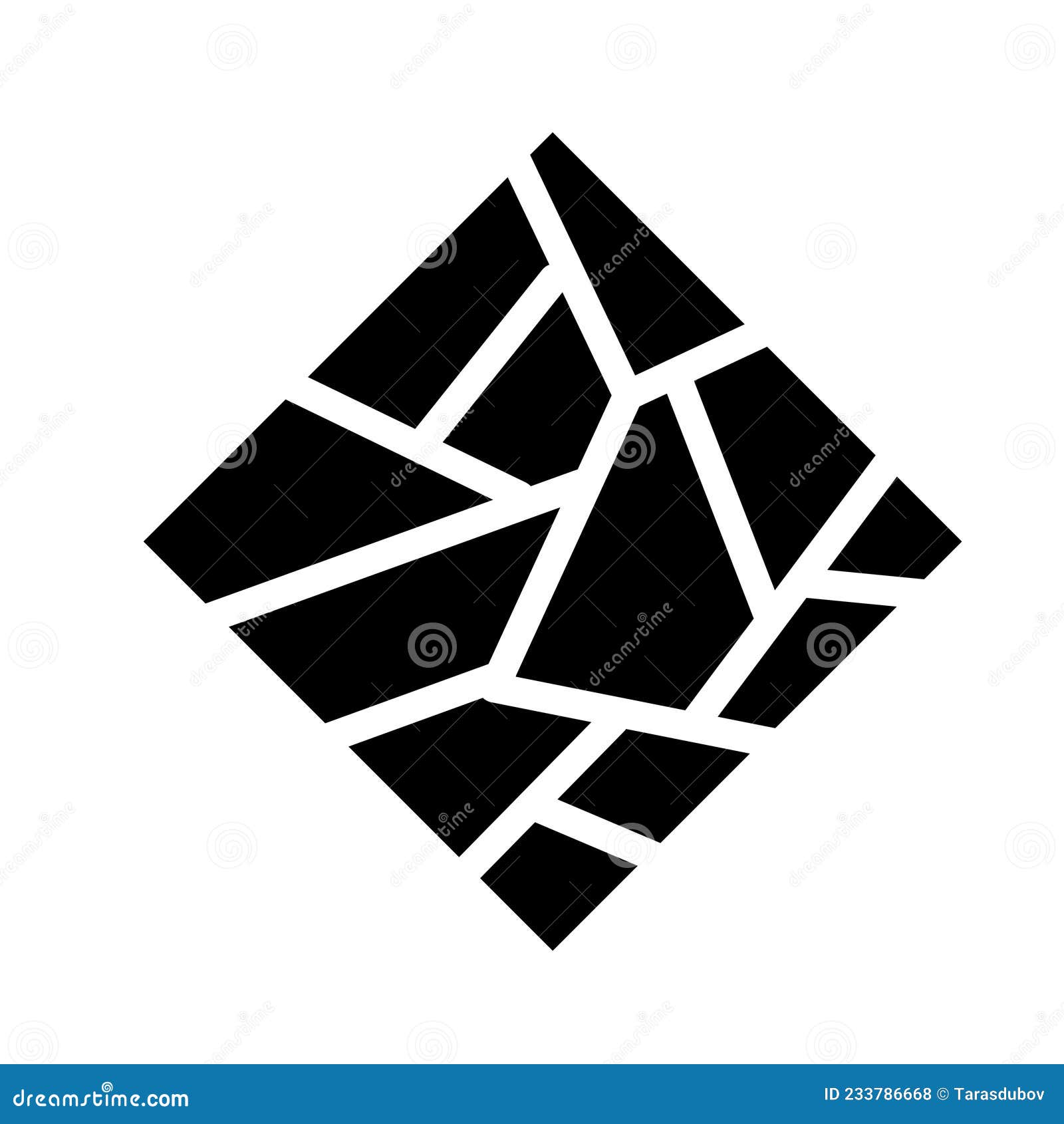 Dryness Icon. Crack in Ground. Broken Rectangular Surface Stock Vector ...