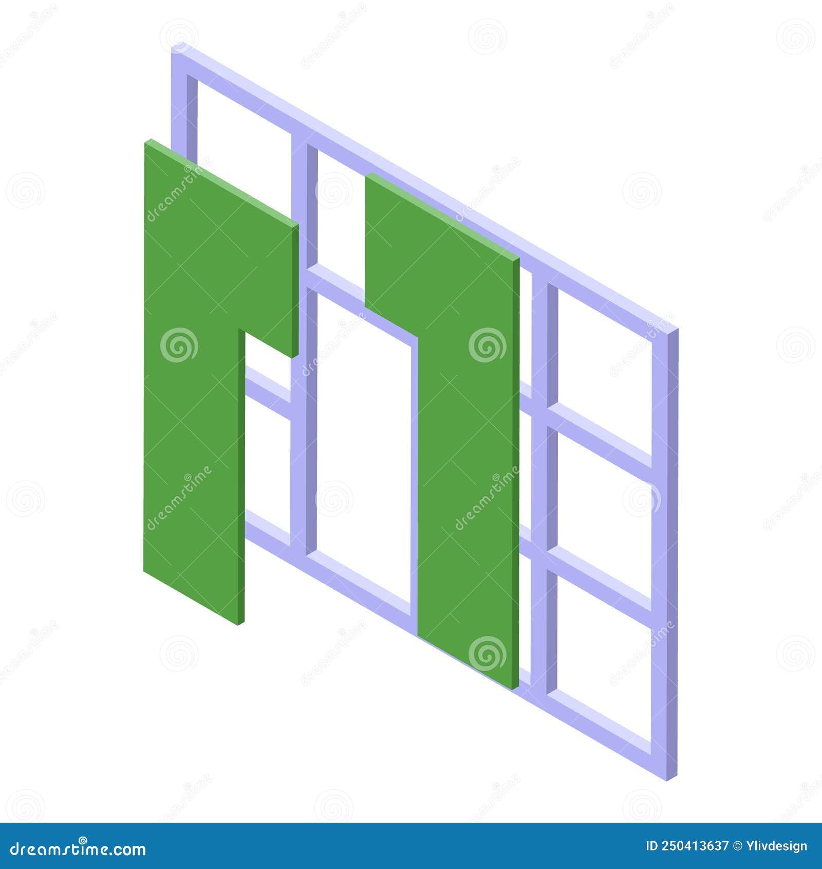 Drywall Construction Icon Isometric Vector. Wall House Stock ...