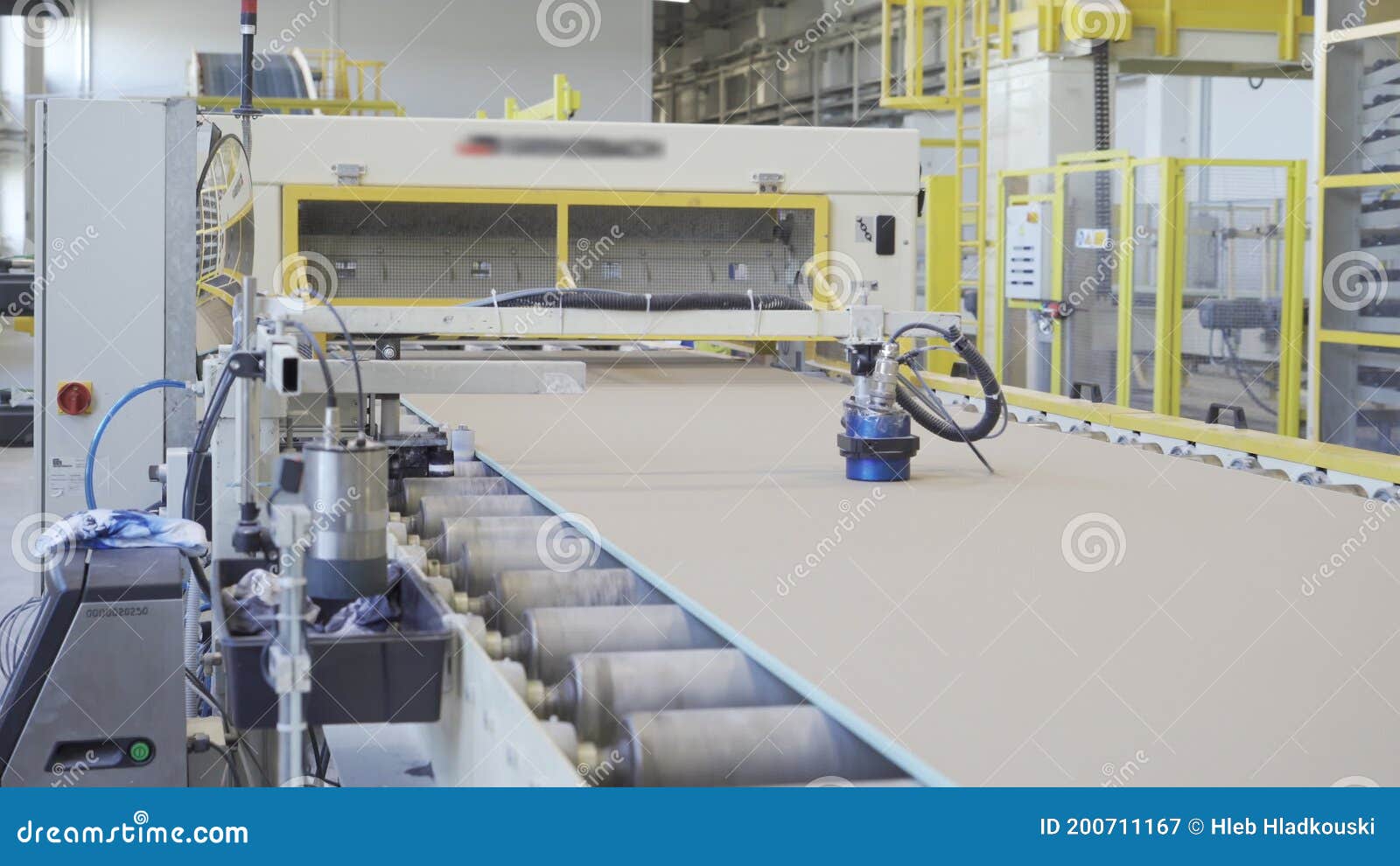 Drywall or Gypsum Board Production Workshop. Automated Production Line ...
