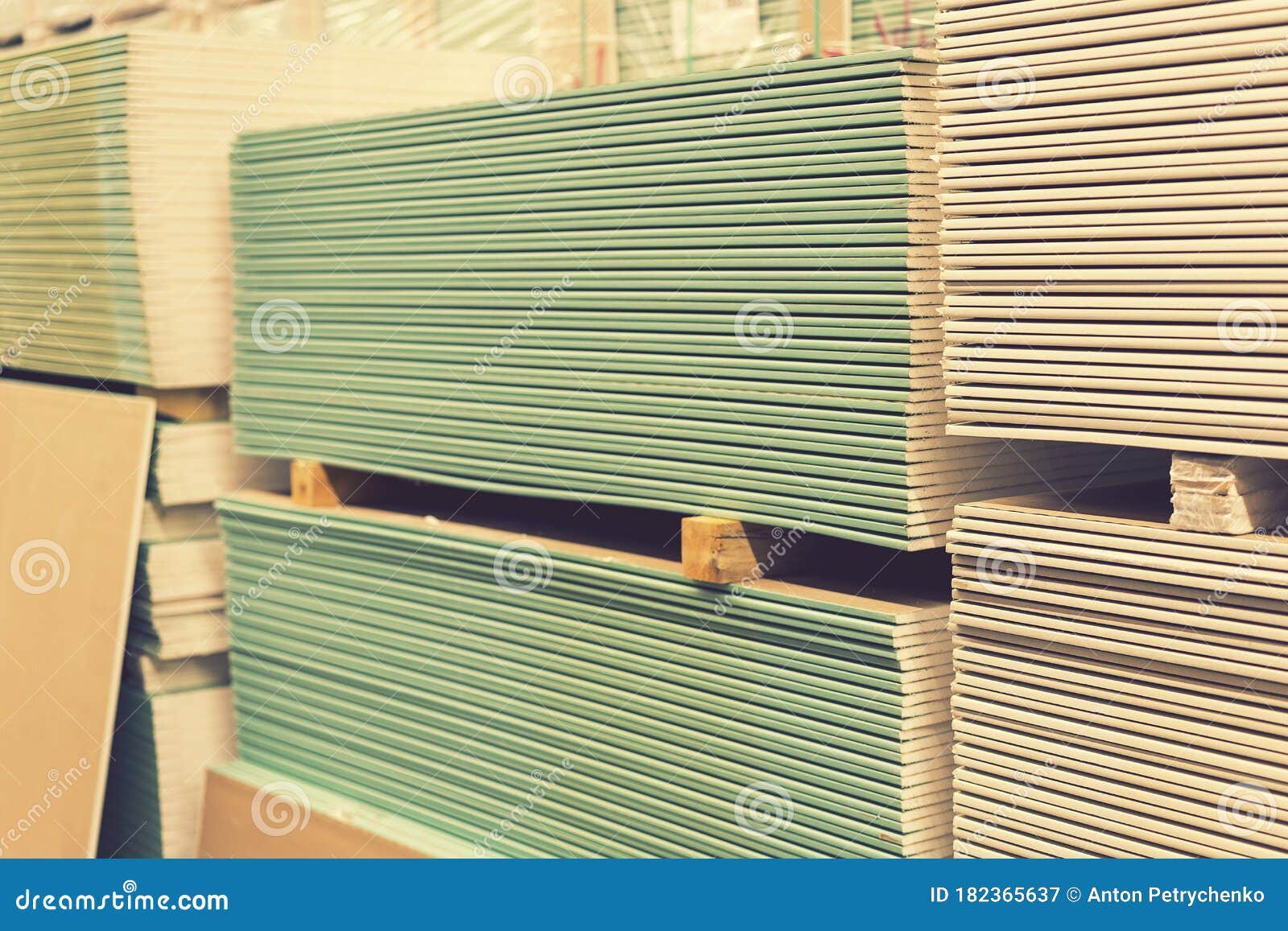 Drywall in a Hardware Store. Drywall Sheets for Repair and Construction ...