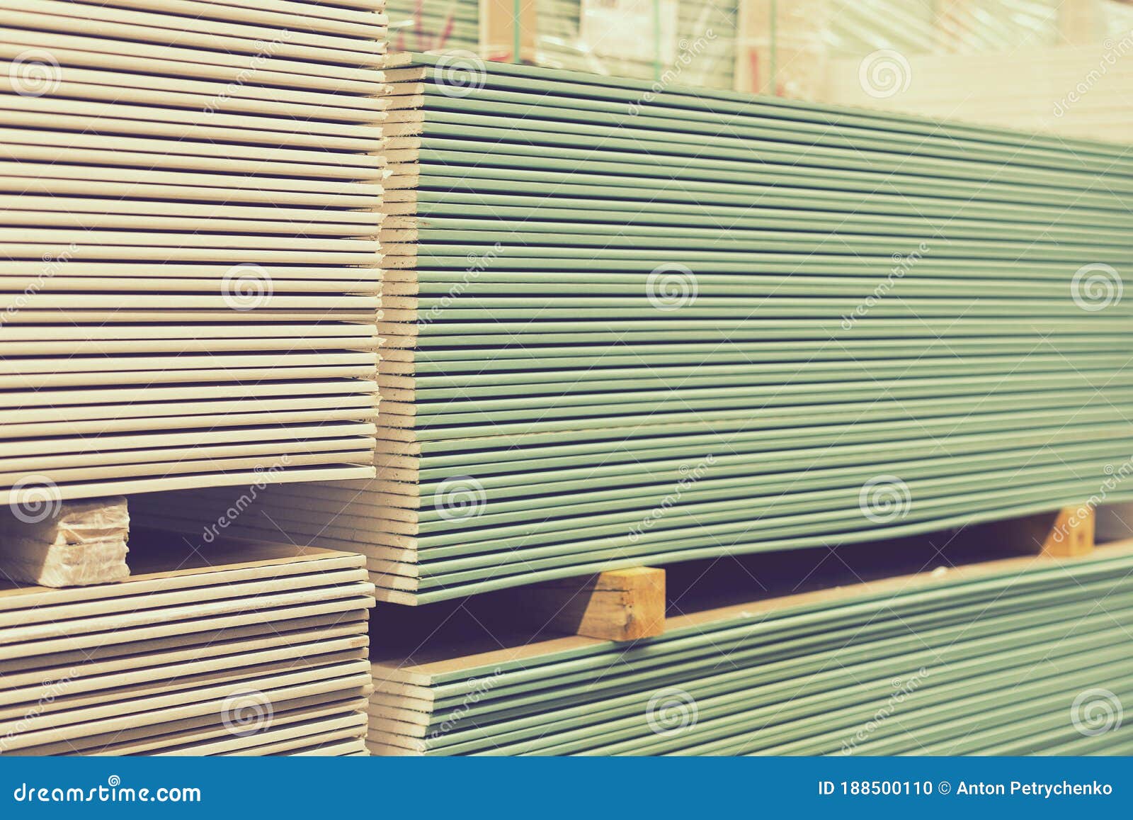 Drywall in a Hardware Store. Drywall Sheets for Repair and Construction ...