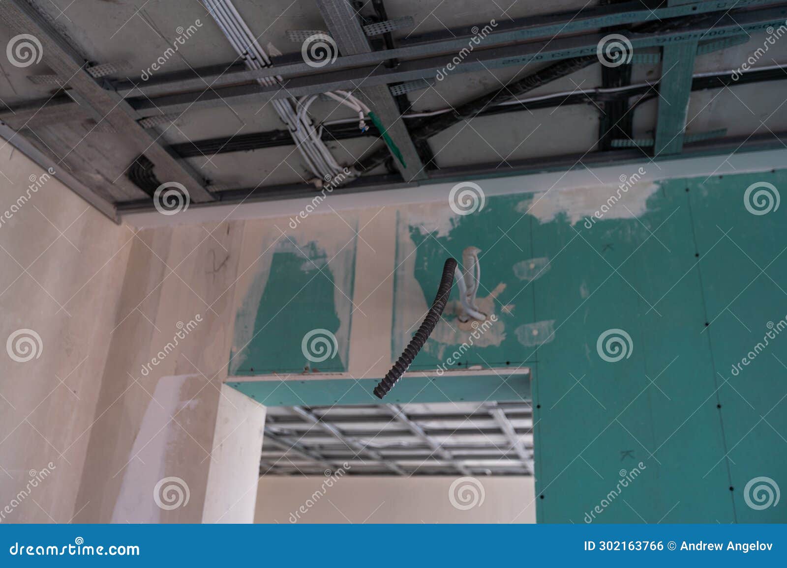 Drywall Installation Work in Progress by Construction Workers at ...