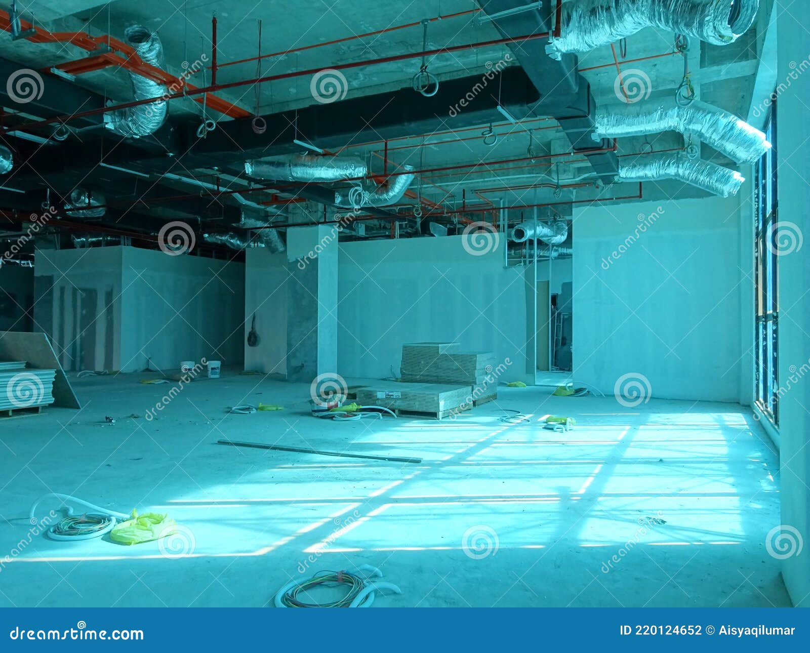 Drywall Installation Work in Progress by Construction Workers at the ...