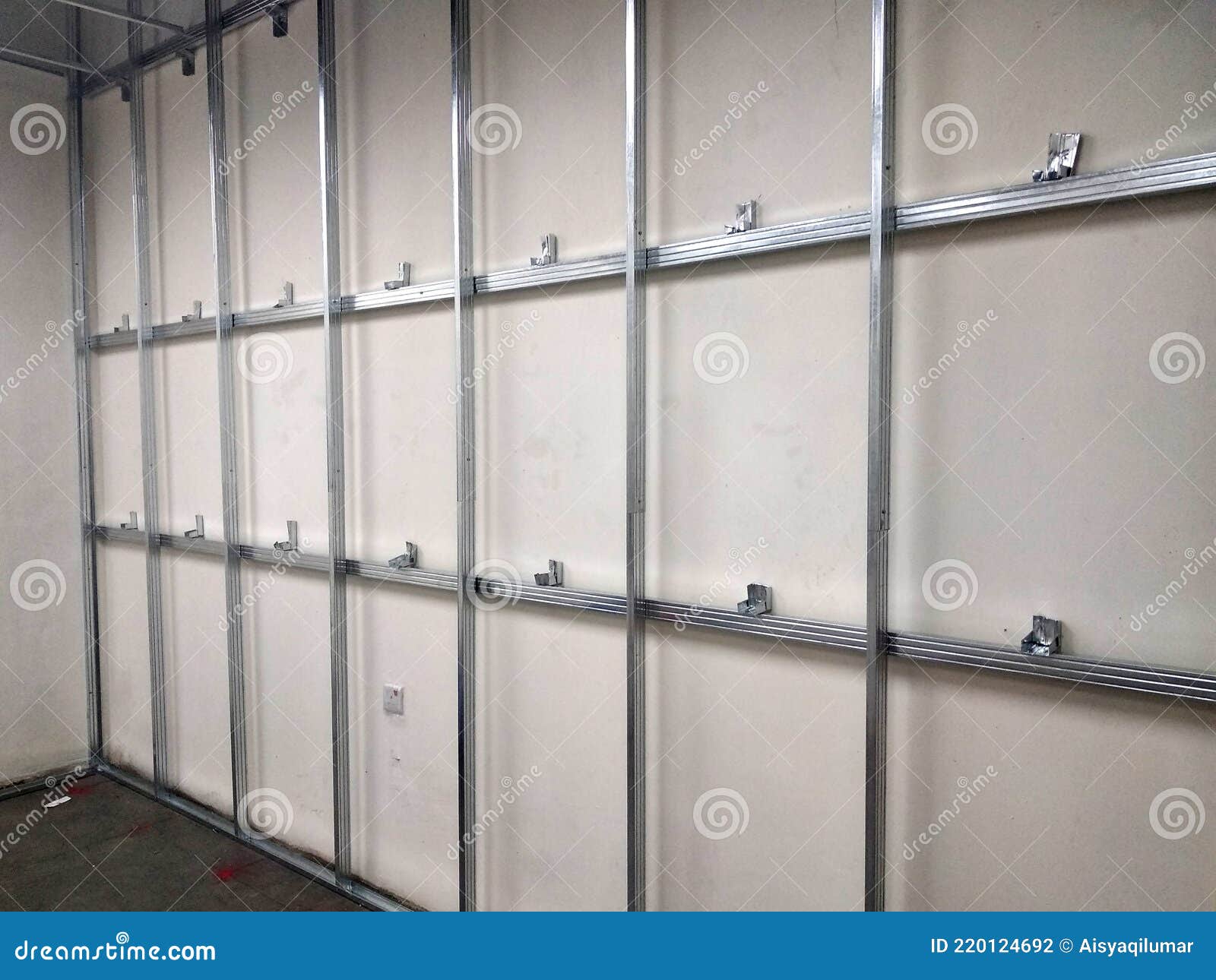 Drywall Installation Work In Progress By Construction Workers At The ...