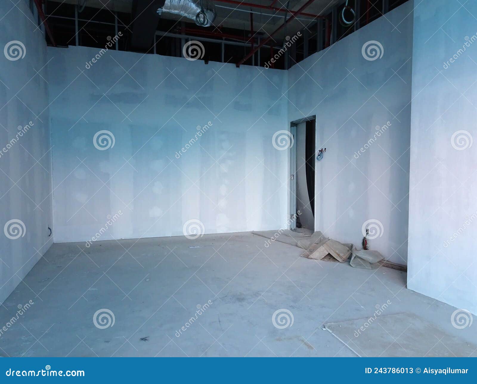 Drywall Installation Work in Progress by Construction Workers at the ...