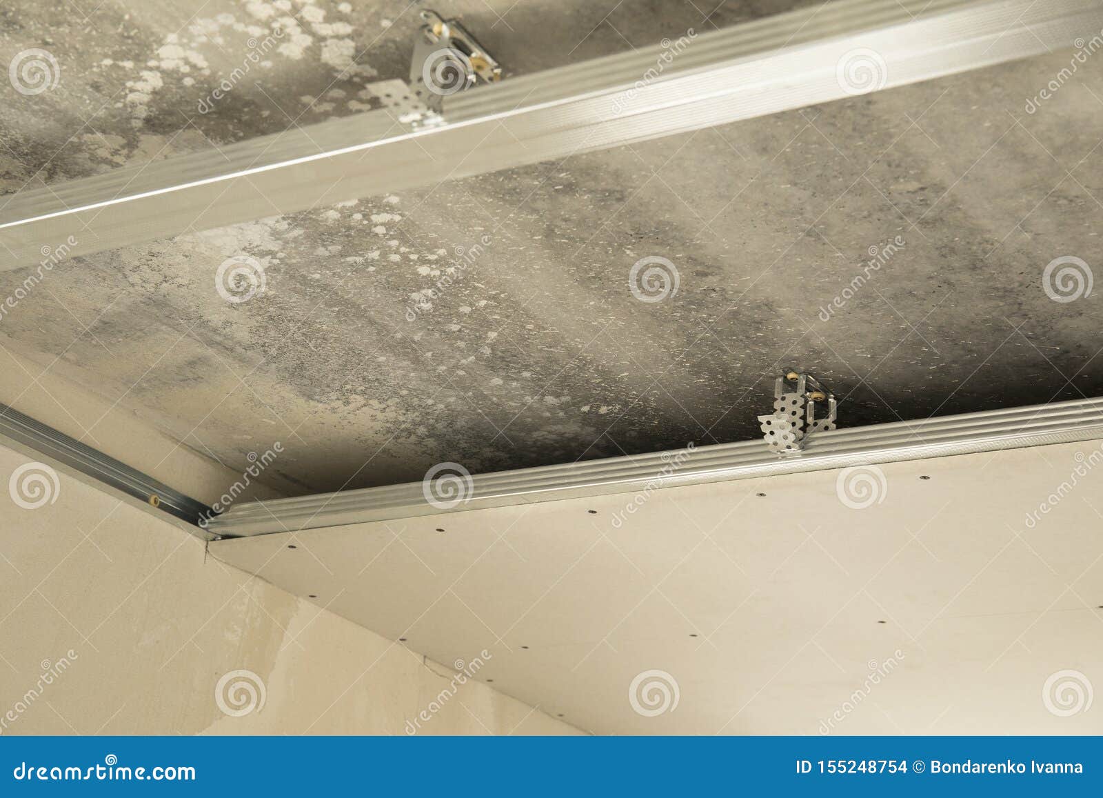 Drywall Installation Work in Progress by Construction Workers at the ...