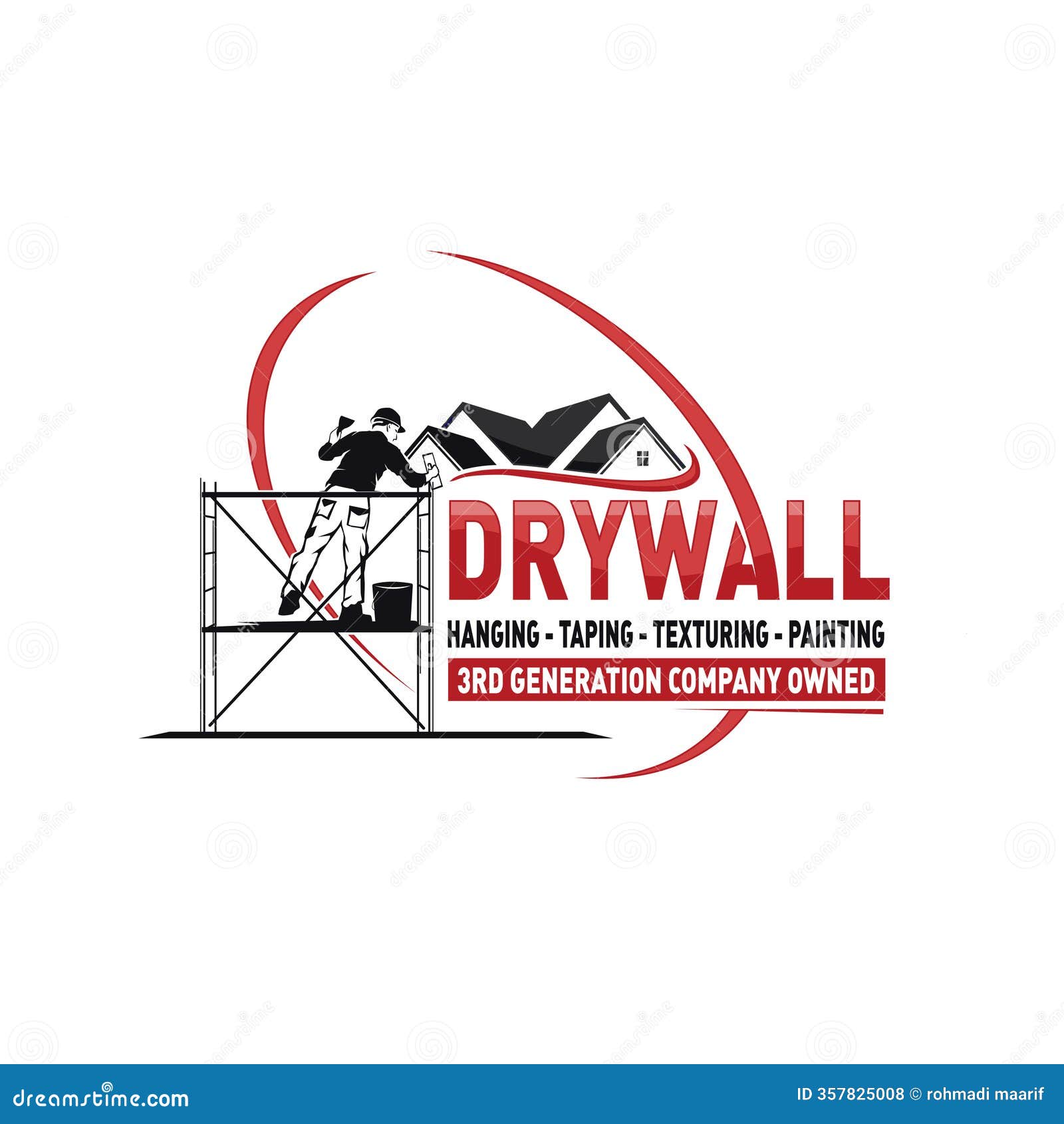 Creative Drywall Home Logo Vector Stock Image | CartoonDealer.com ...