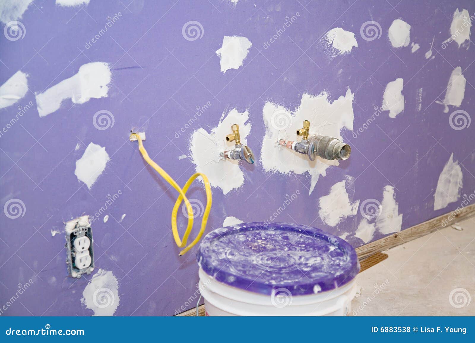 Drywall Has Been Removed After Water Damage And Flooding Royalty-Free ...