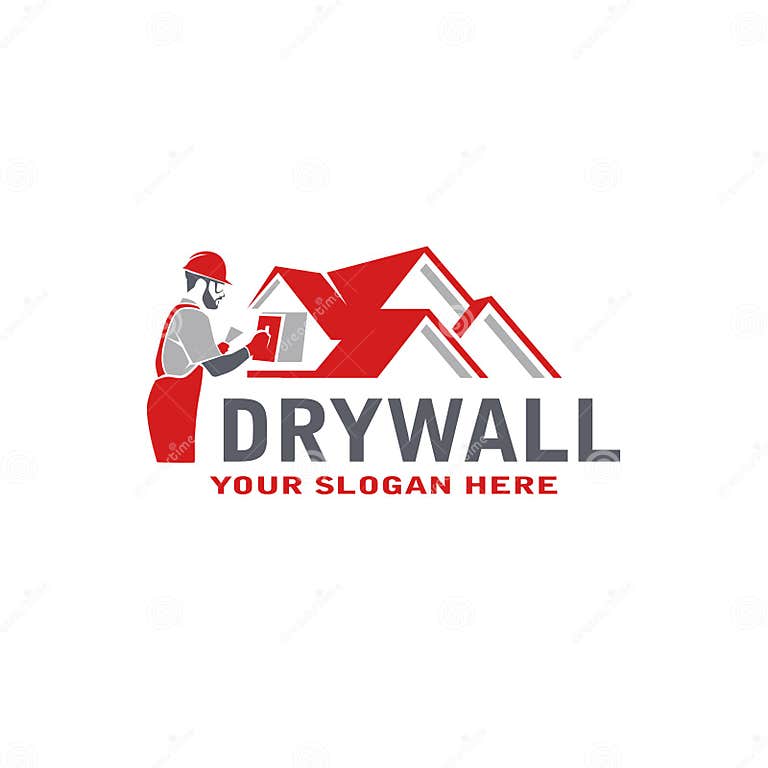 Drywall Service Solution Logo Vector Stock Illustration - Illustration ...